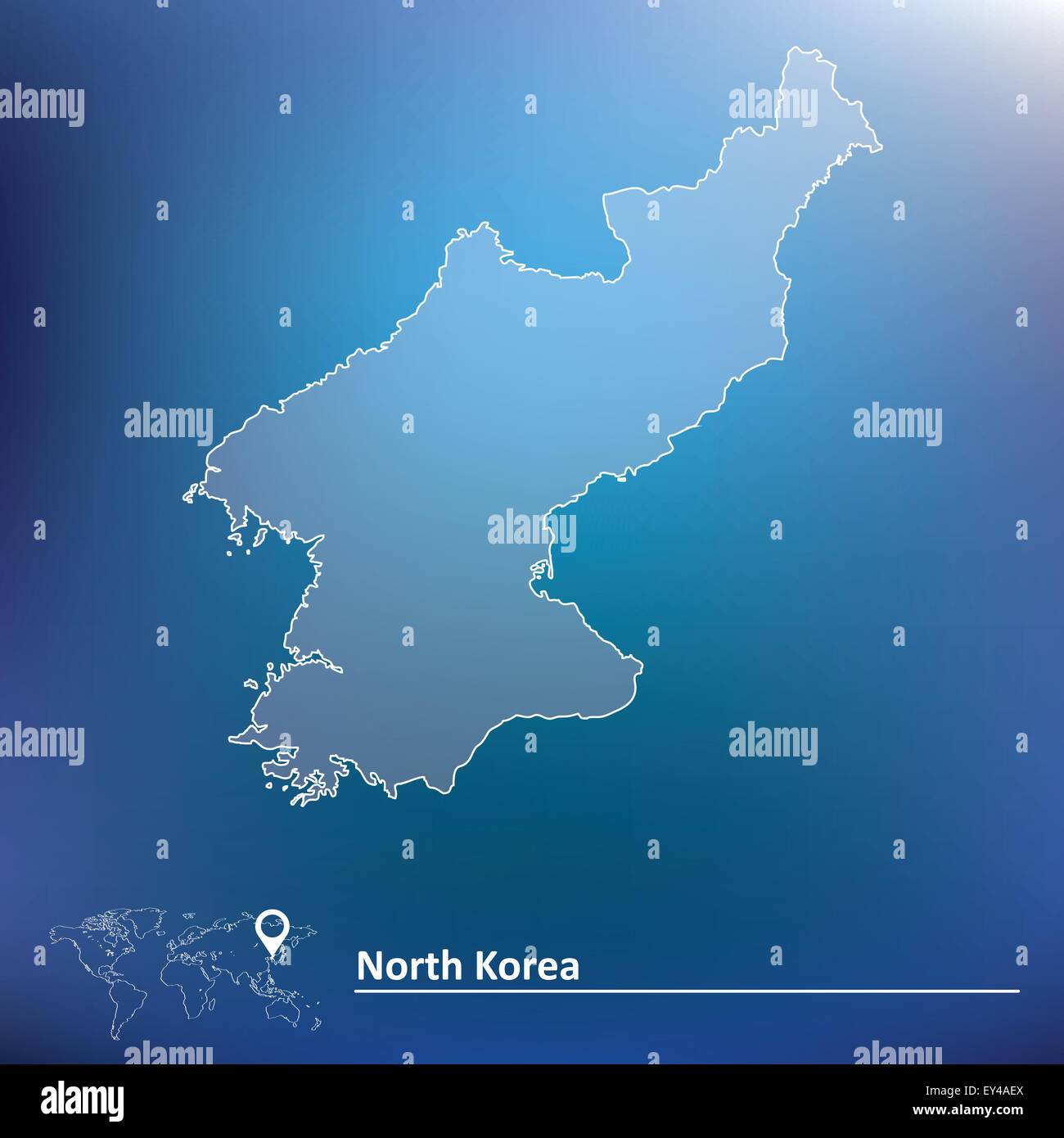 Map of North Korea - vector illustration Stock Vector Image & Art - Alamy