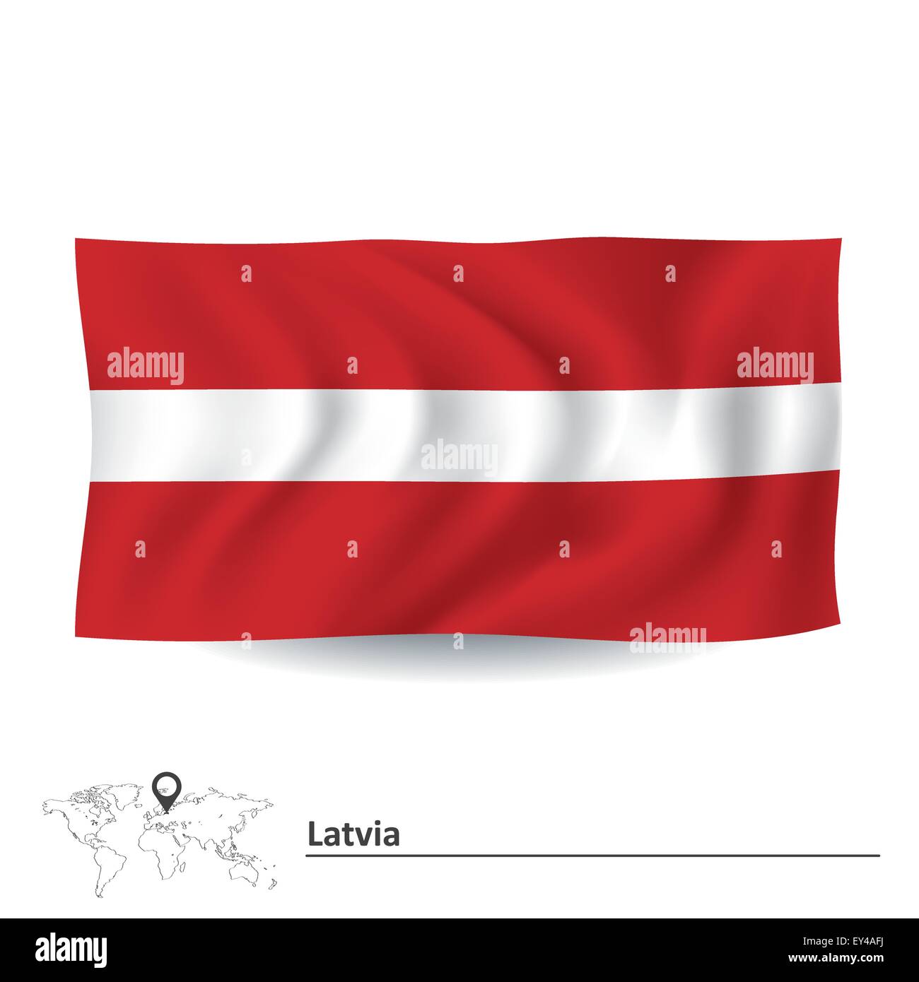 Flag of Latvia - vector illustration Stock Vector Image & Art - Alamy