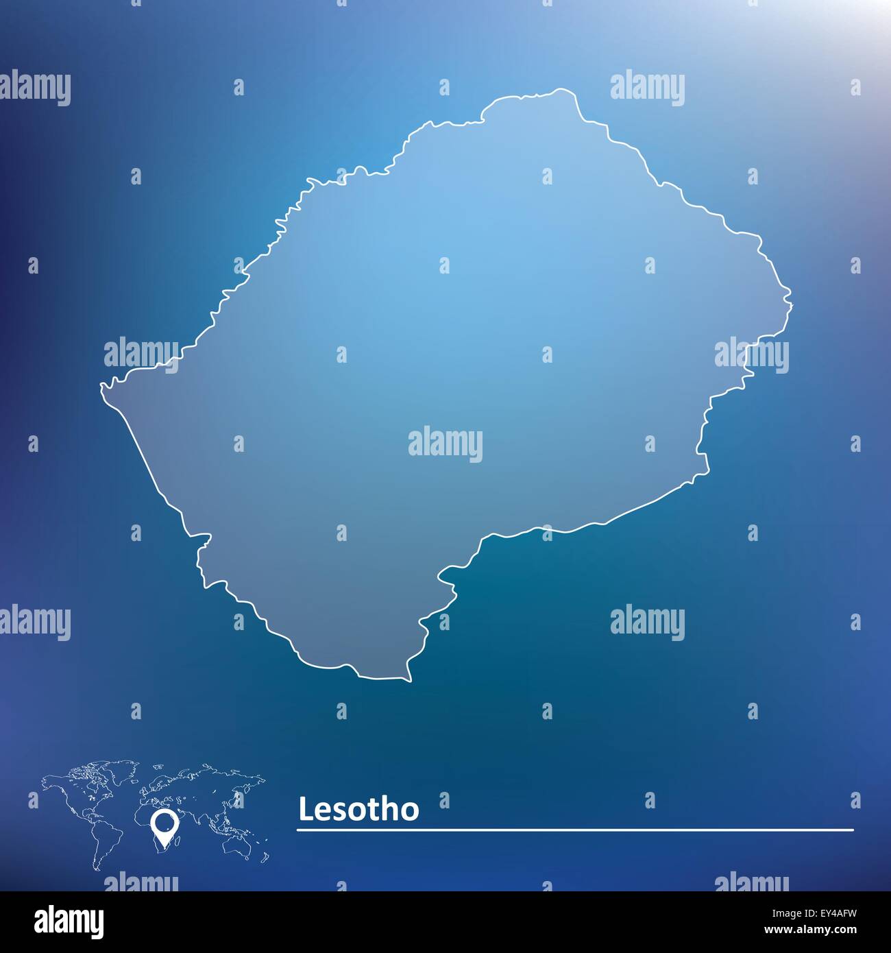 Map of Lesotho - vector illustration Stock Vector Image & Art - Alamy