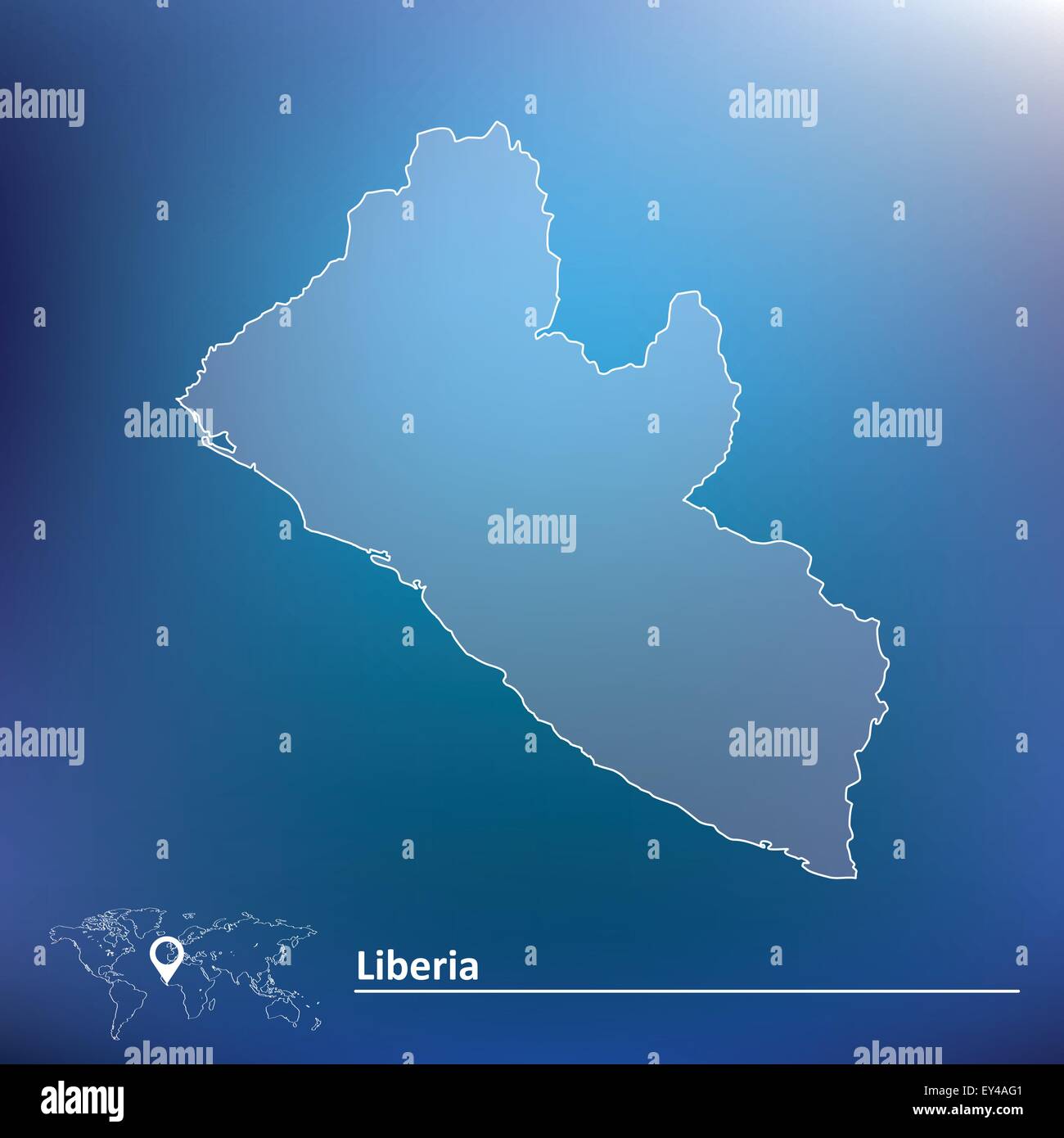 Map of Liberia - vector illustration Stock Vector Image & Art - Alamy