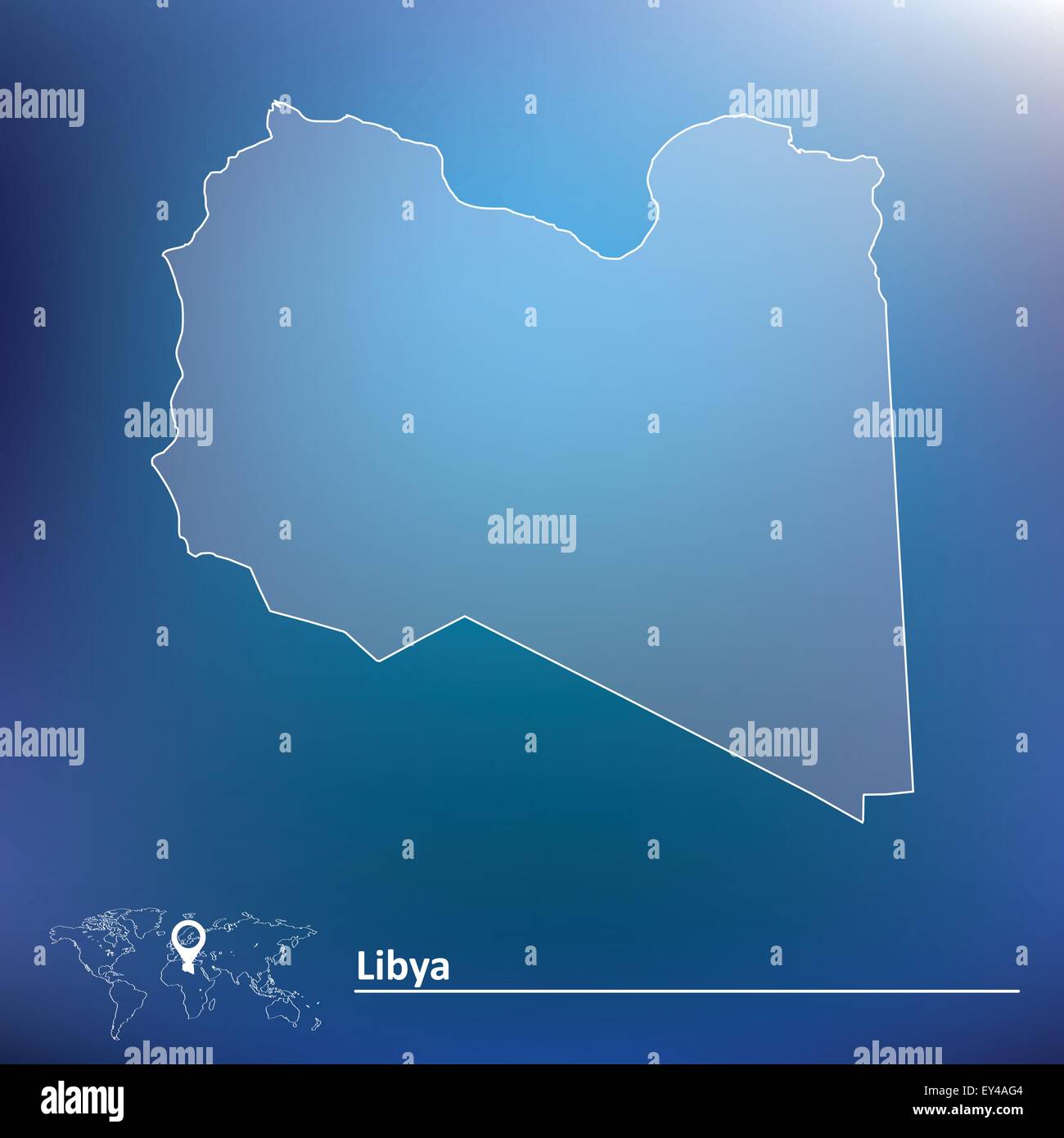 Map of Libya - vector illustration Stock Vector Image & Art - Alamy