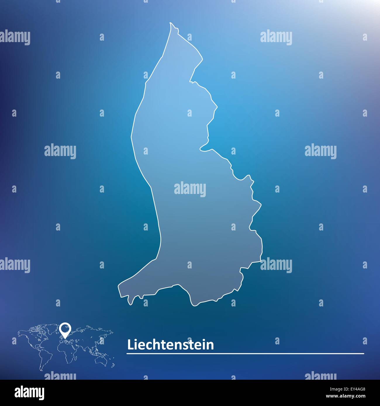 Map of Liechtenstein - vector illustration Stock Vector Image & Art - Alamy