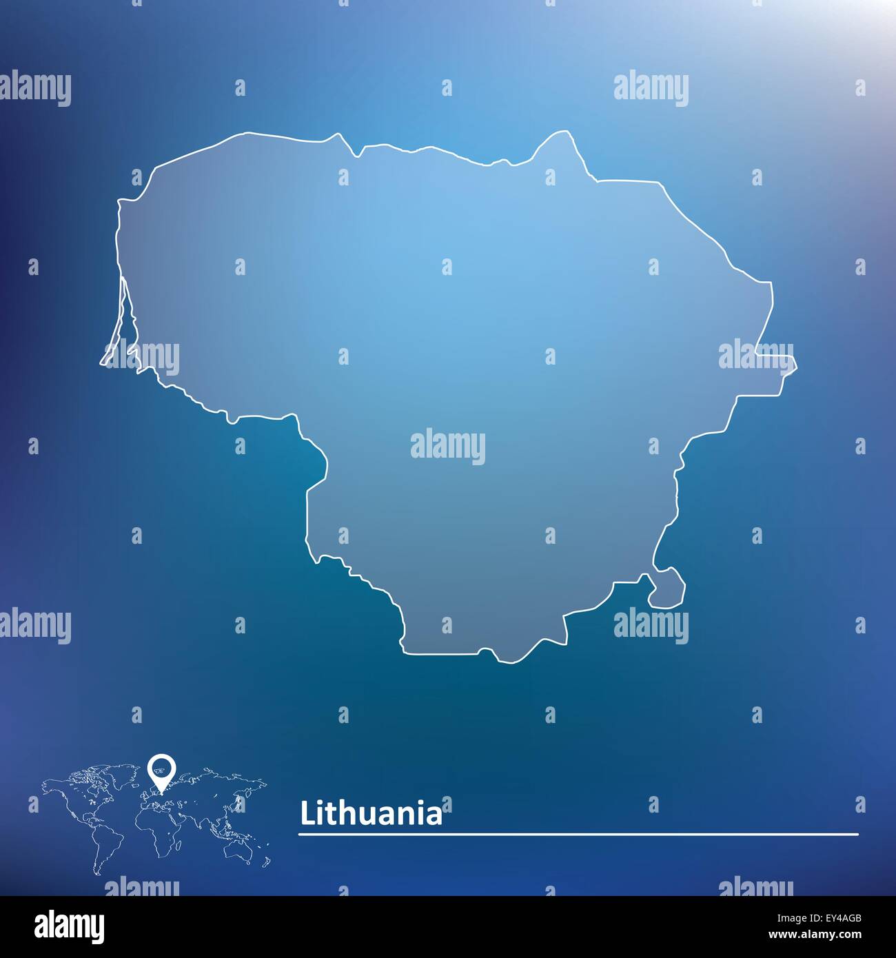 Country lithuania map vector vectors hi-res stock photography and ...