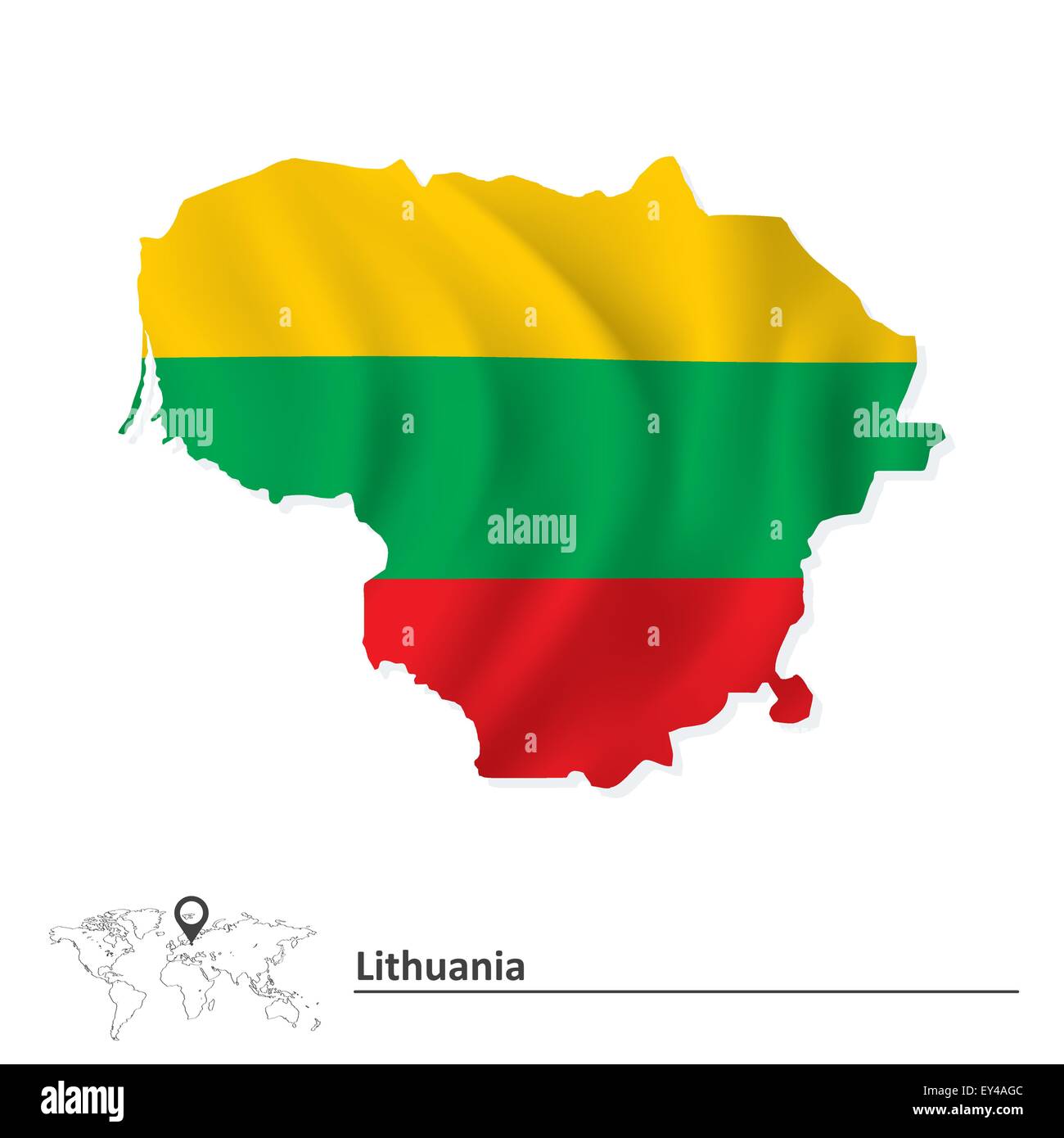 Country lithuania map Stock Vector Images - Alamy
