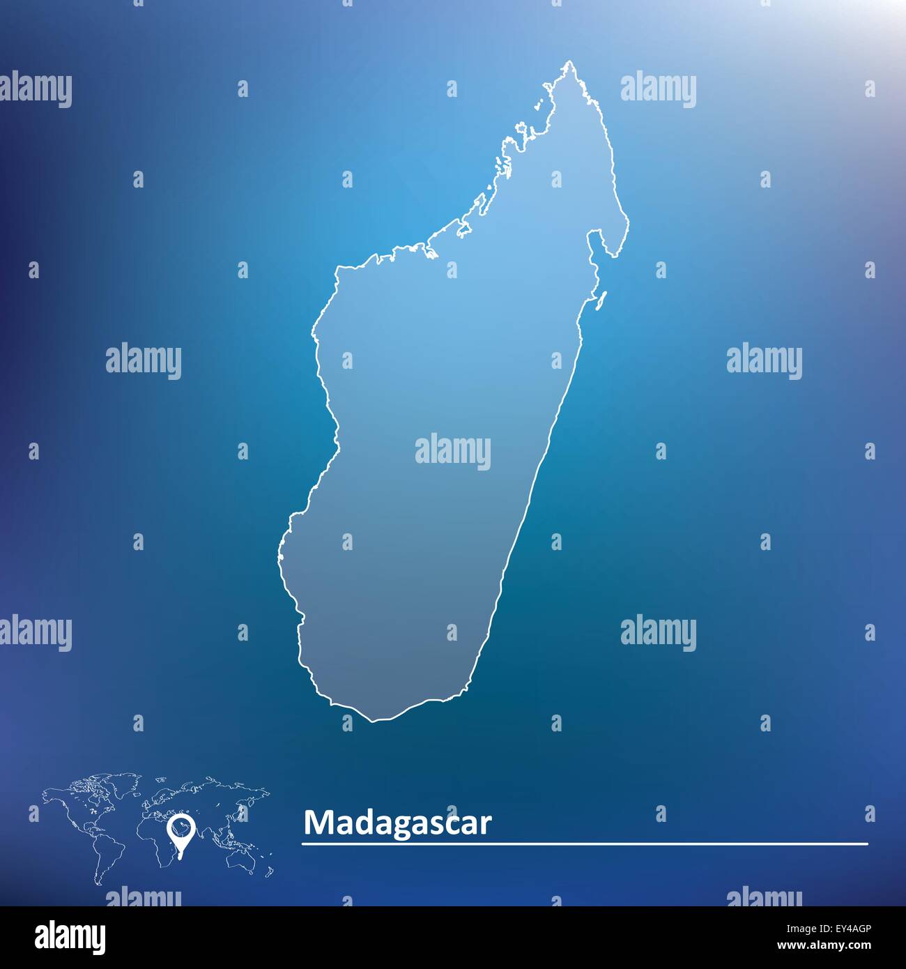 Map of Madagascar - vector illustration Stock Vector Image & Art - Alamy