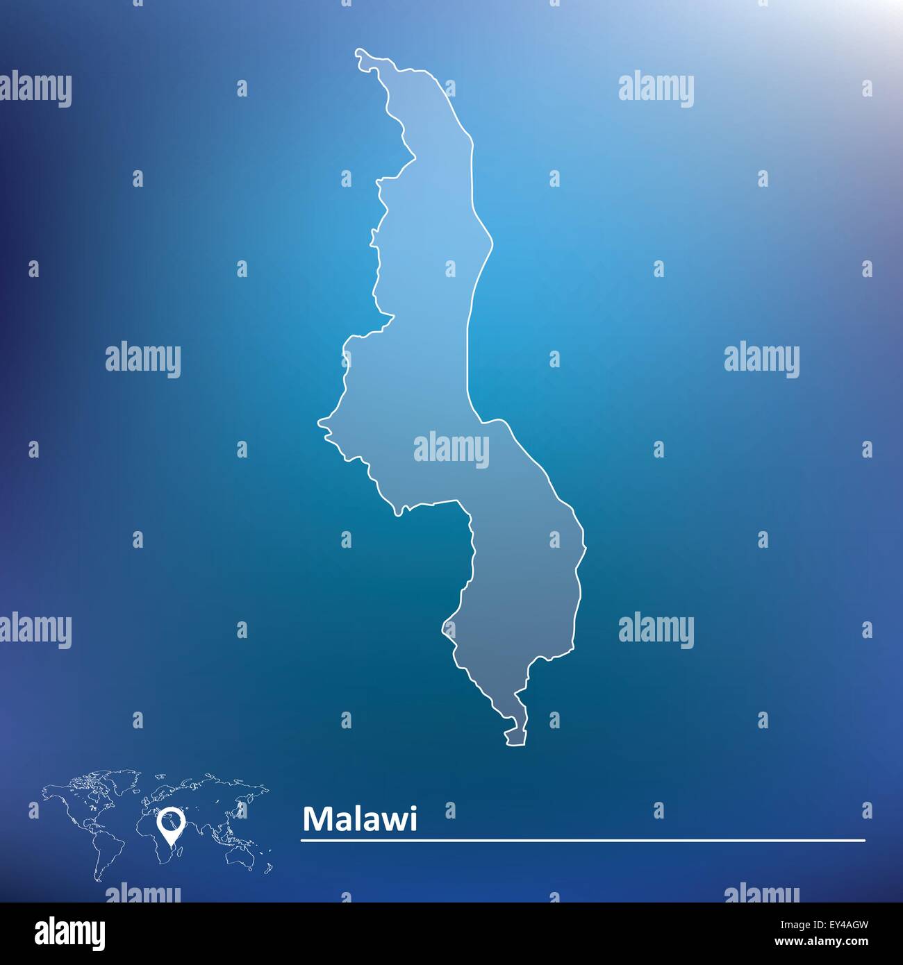 Map of Malawi - vector illustration Stock Vector Image & Art - Alamy