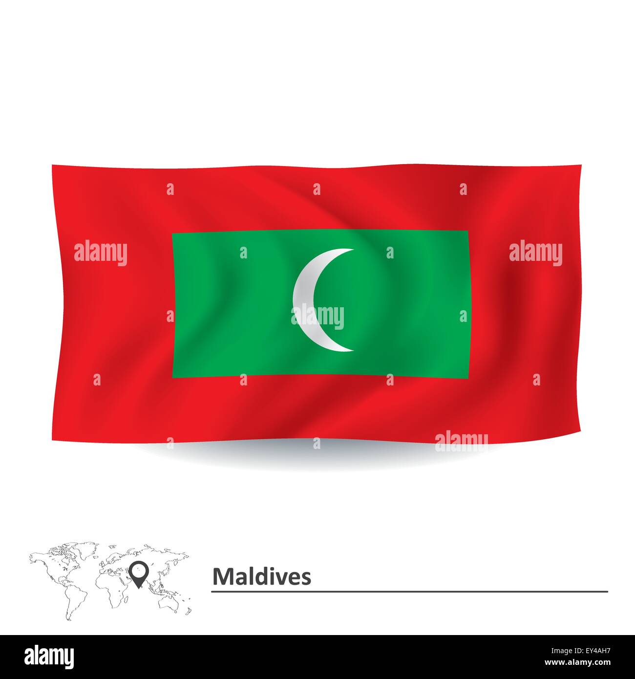Flag of Maldives - vector illustration Stock Vector Image & Art - Alamy