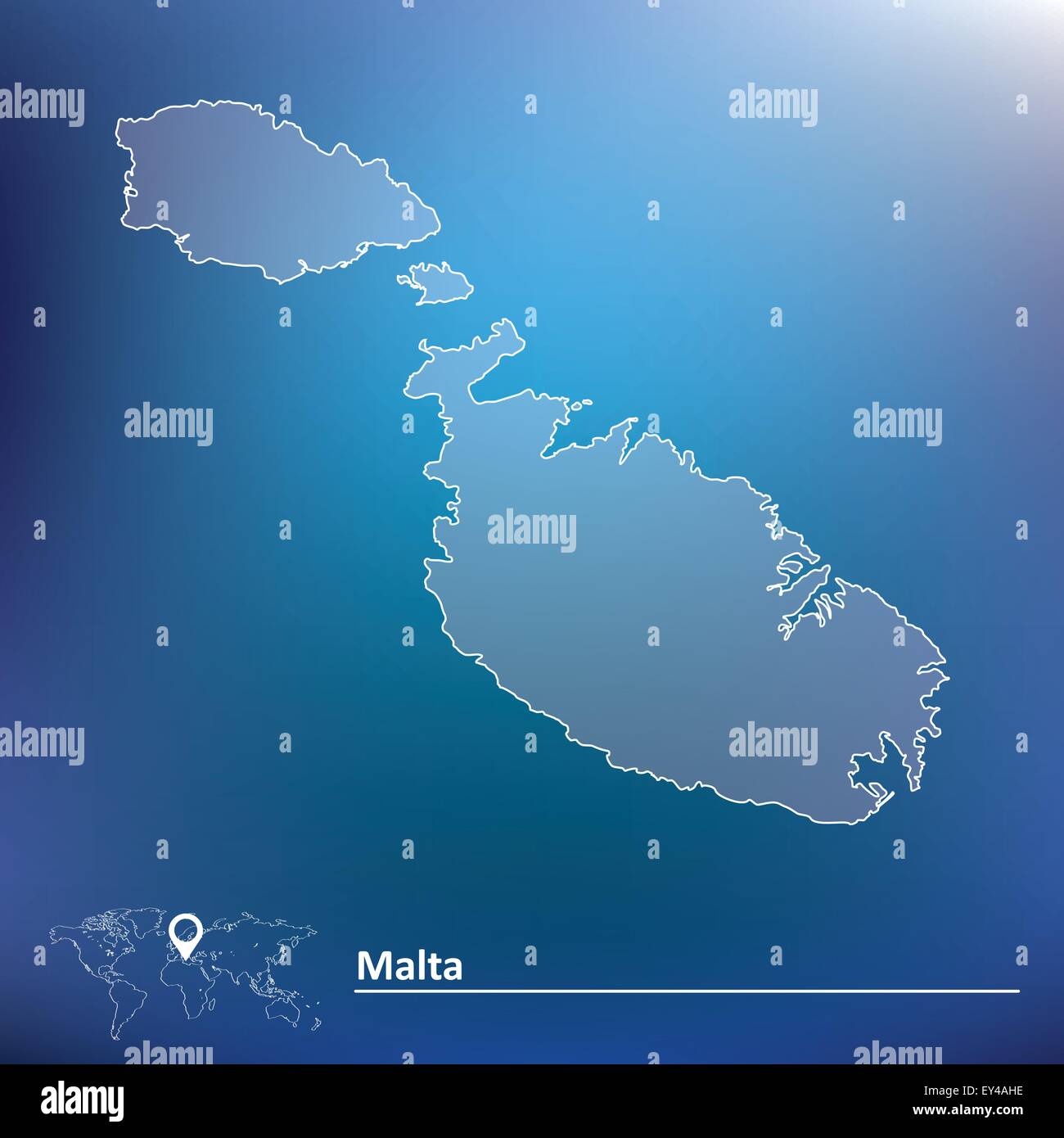 Map of malta vector vectors hi-res stock photography and images - Alamy