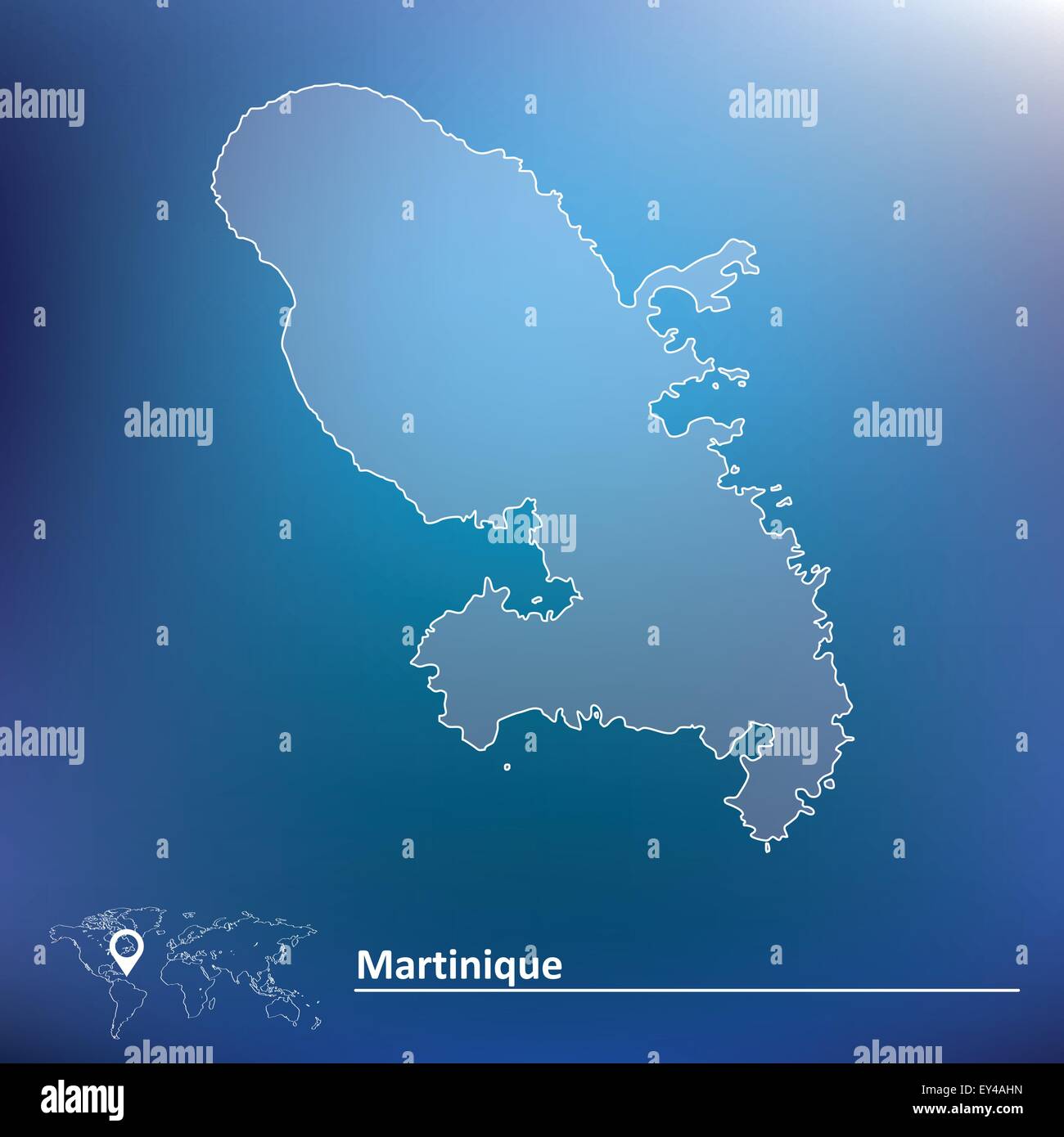 Map of Martinique - vector illustration Stock Vector Image & Art - Alamy