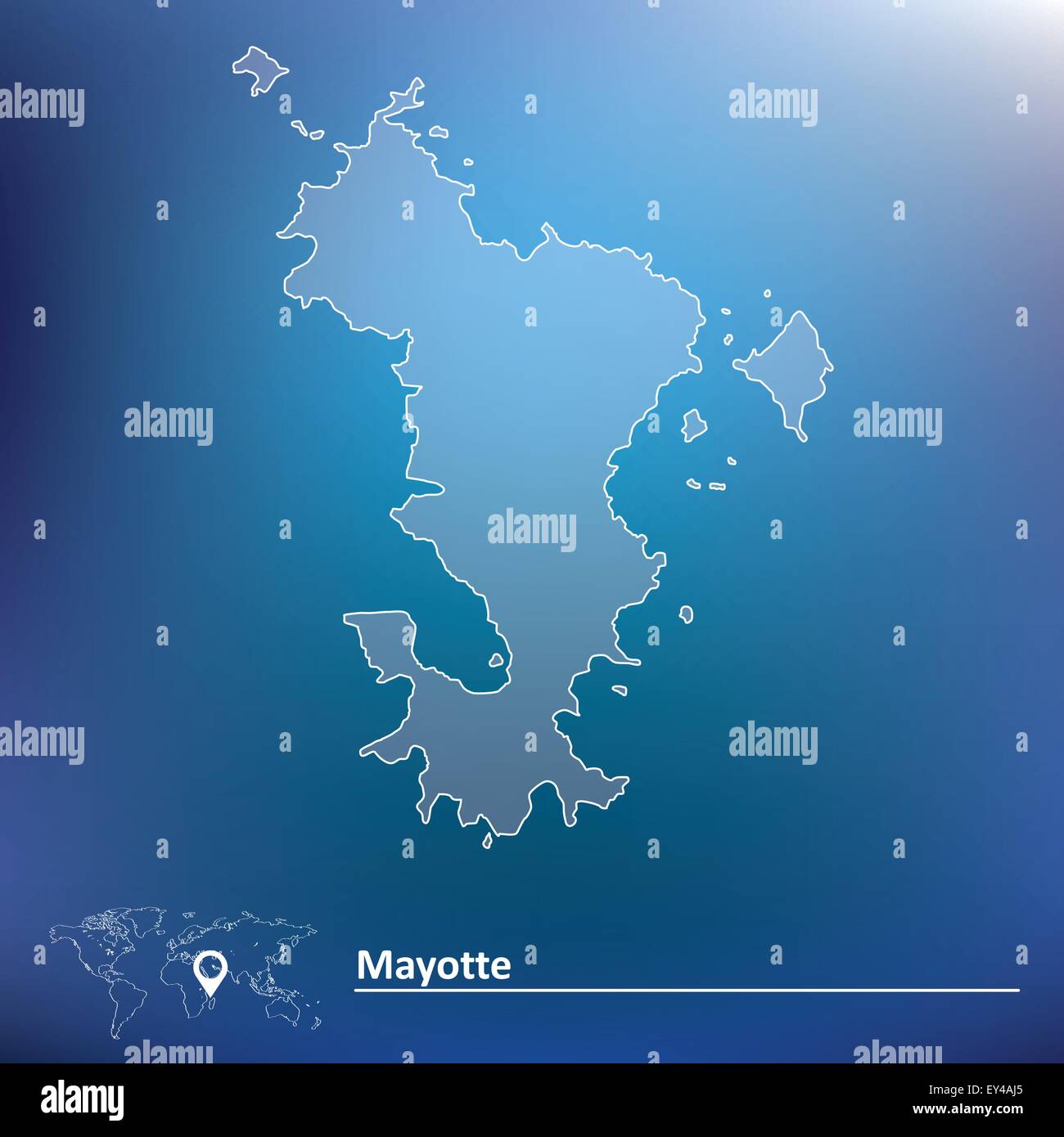 Map of Mayotte - vector illustration Stock Vector Image & Art - Alamy