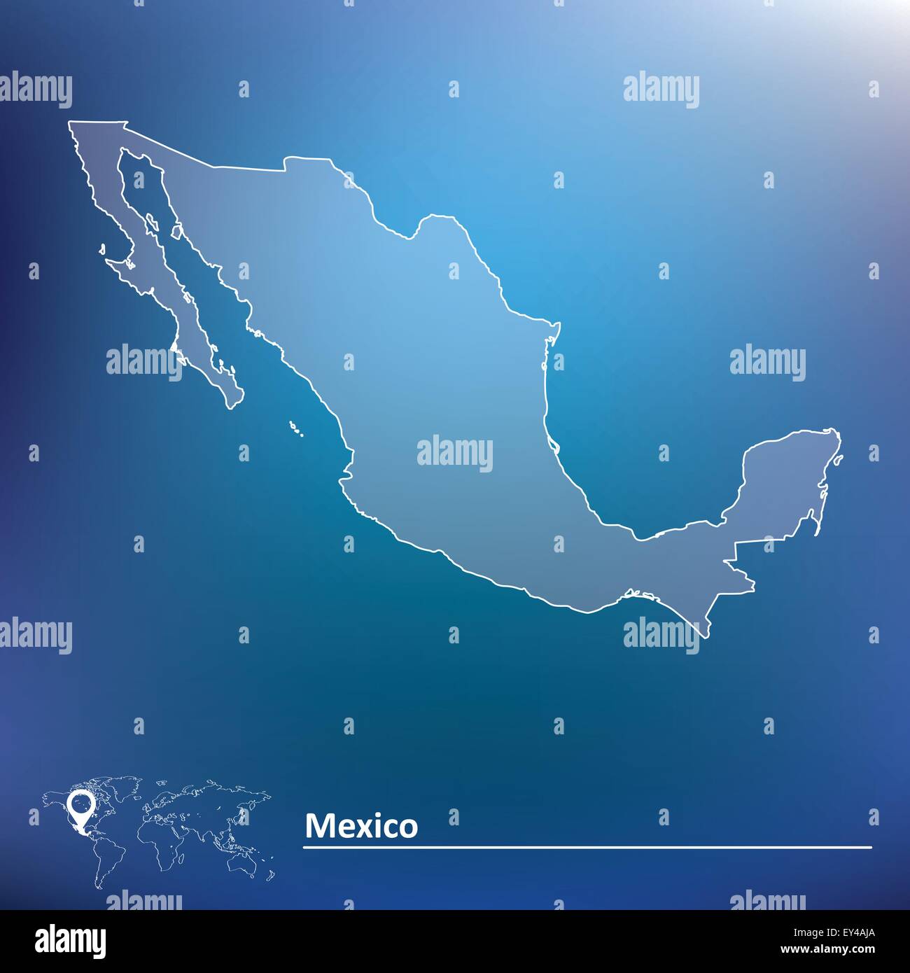 Map of Mexico - vector illustration Stock Vector Image & Art - Alamy