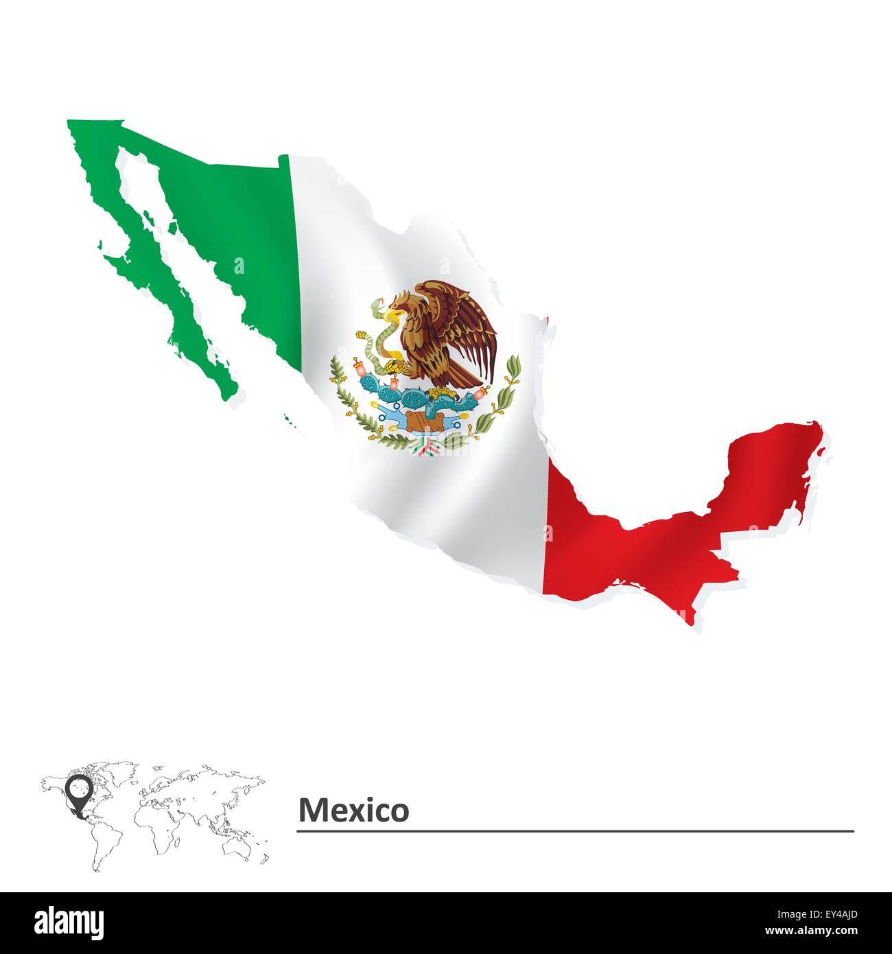 Country mexico map vector vectors hi-res stock photography and images ...