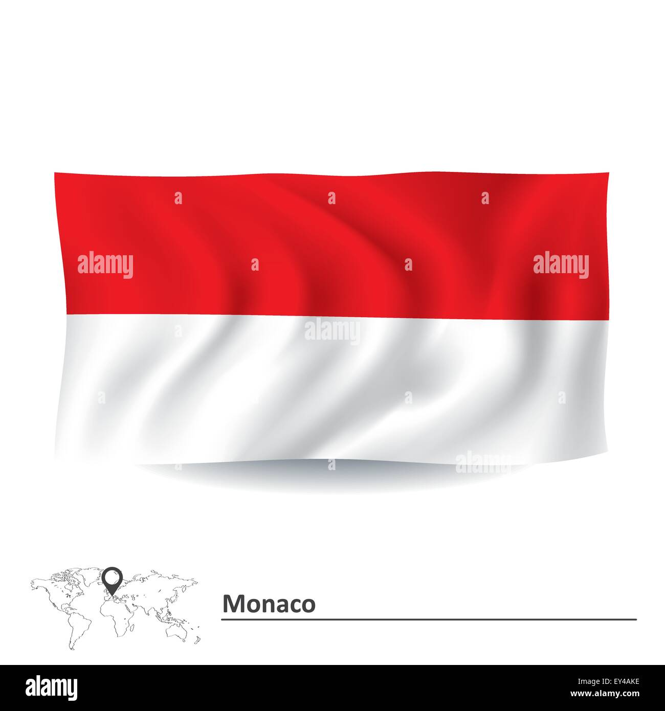 Flag of Monaco - vector illustration Stock Vector Image & Art - Alamy