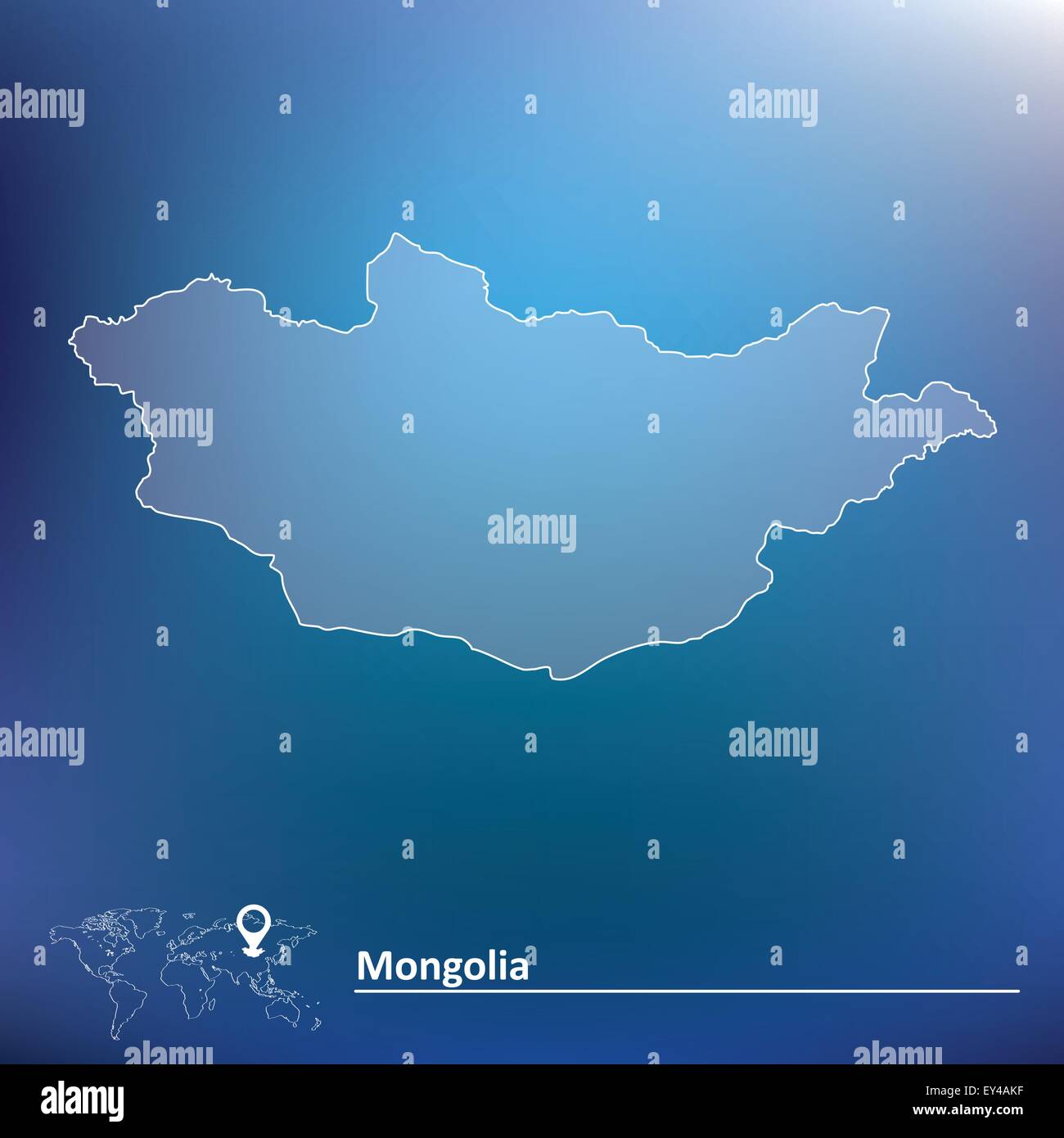 Map of Mongolia - vector illustration Stock Vector Image & Art - Alamy