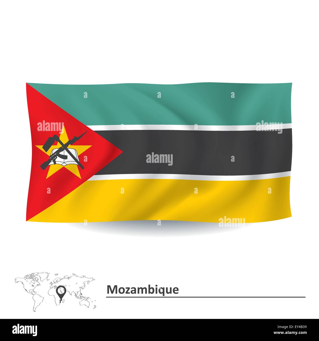 Flag of Mozambique - vector illustration Stock Vector Image & Art - Alamy