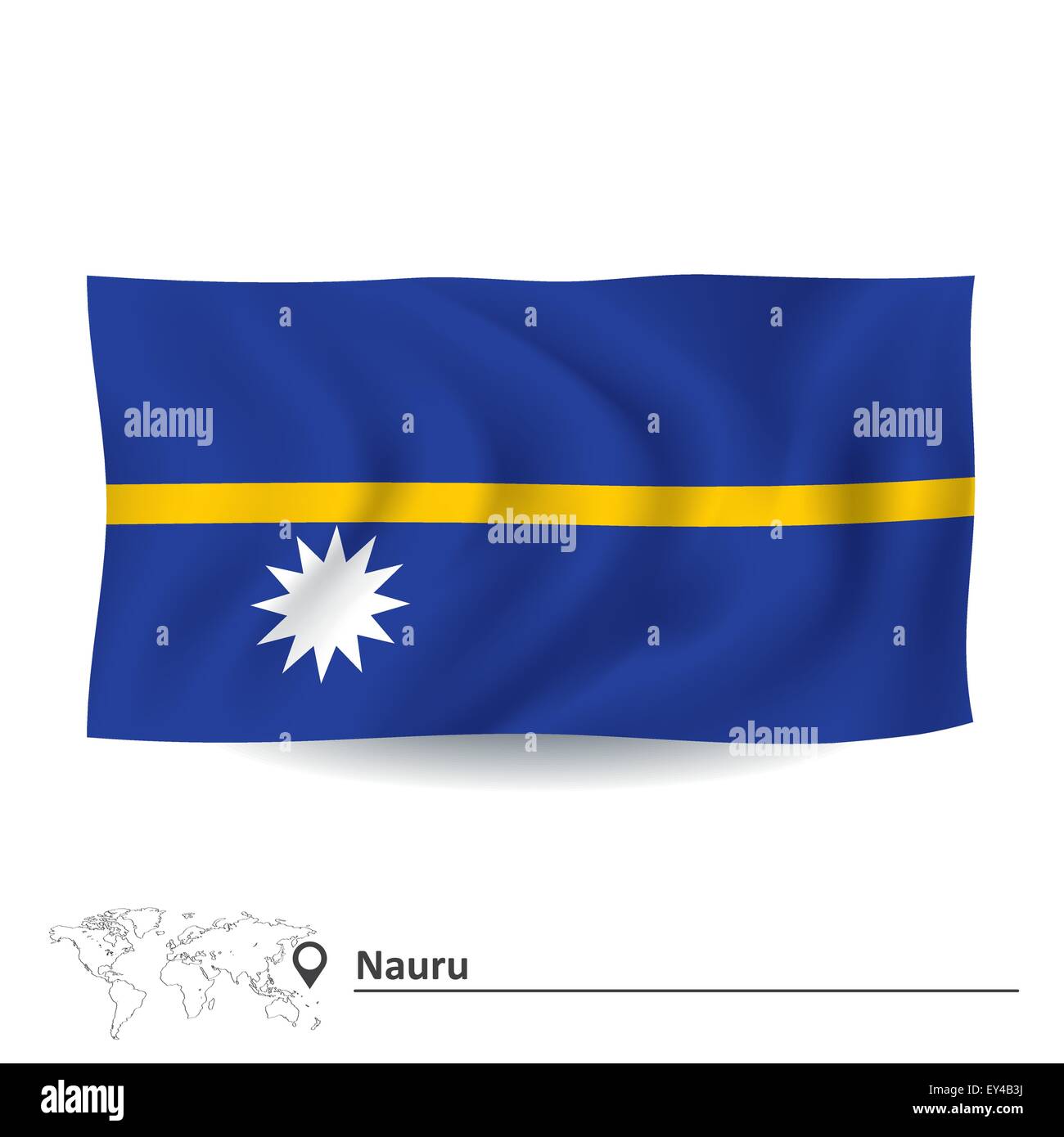 Flag of Nauru - vector illustration Stock Vector Image & Art - Alamy