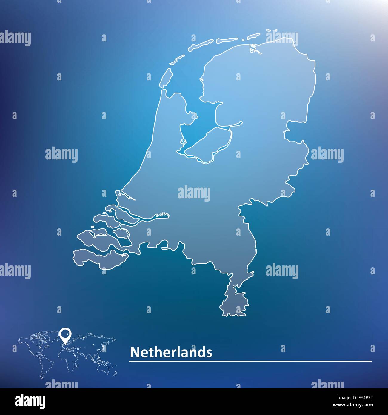 Map of Netherlands - vector illustration Stock Vector Image & Art - Alamy