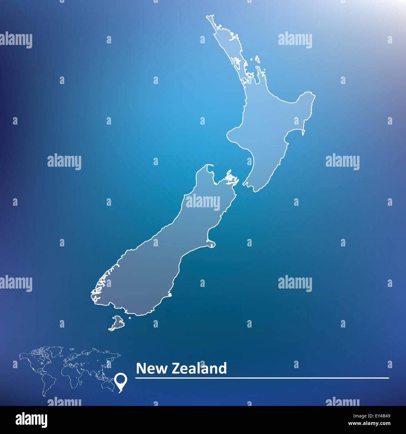 Map of New Zealand - vector illustration Stock Vector Image & Art - Alamy