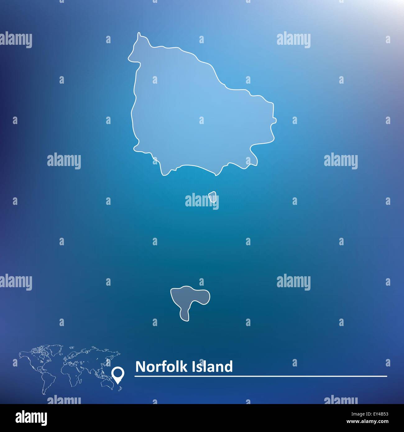 Map of Norfolk Island - vector illustration Stock Vector Image & Art ...