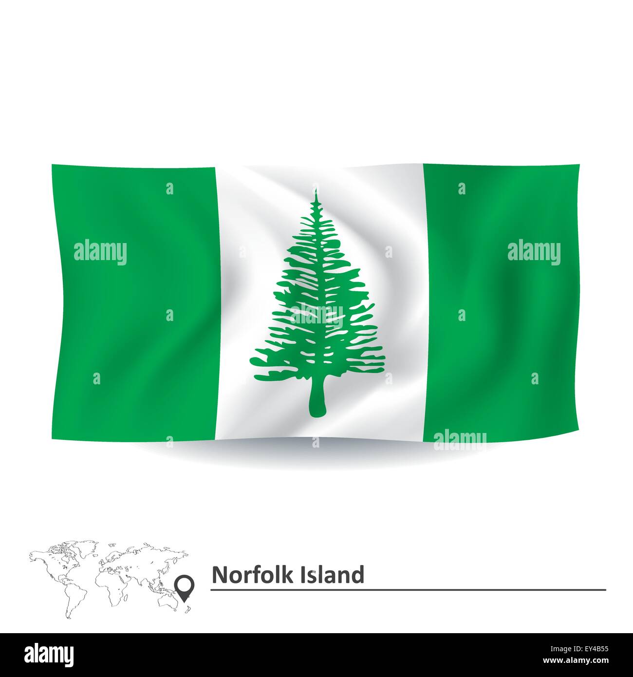 Flag of Norfolk Island - vector illustration Stock Vector Image & Art ...