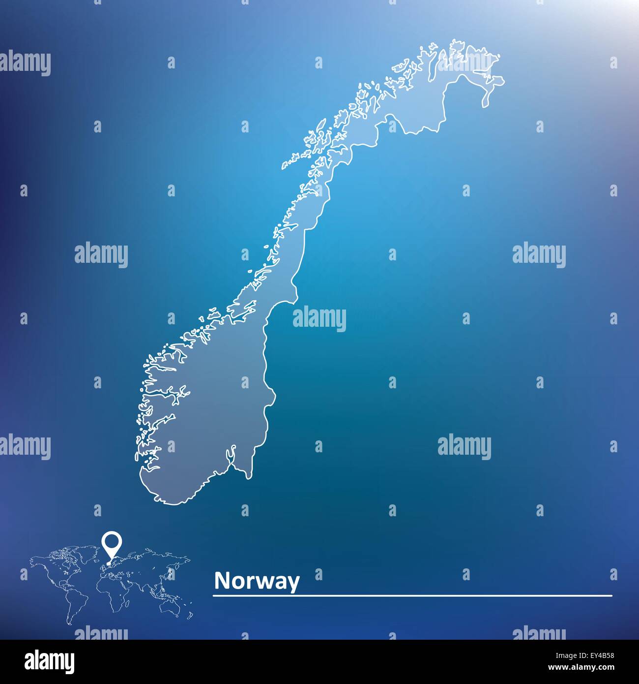 Country norway map vector vectors hi-res stock photography and images ...