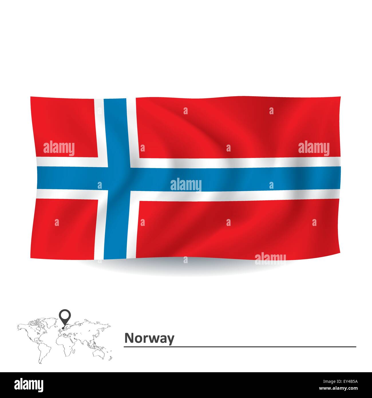 Flag of Norway - vector illustration Stock Vector Image & Art - Alamy