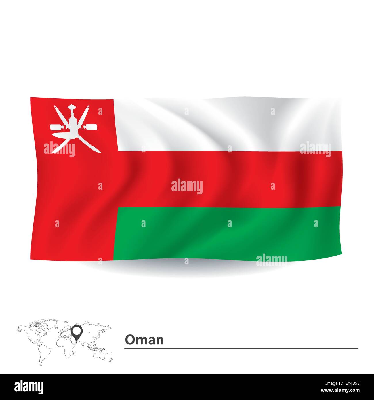 Oman flag map Stock Vector Images - Alamy