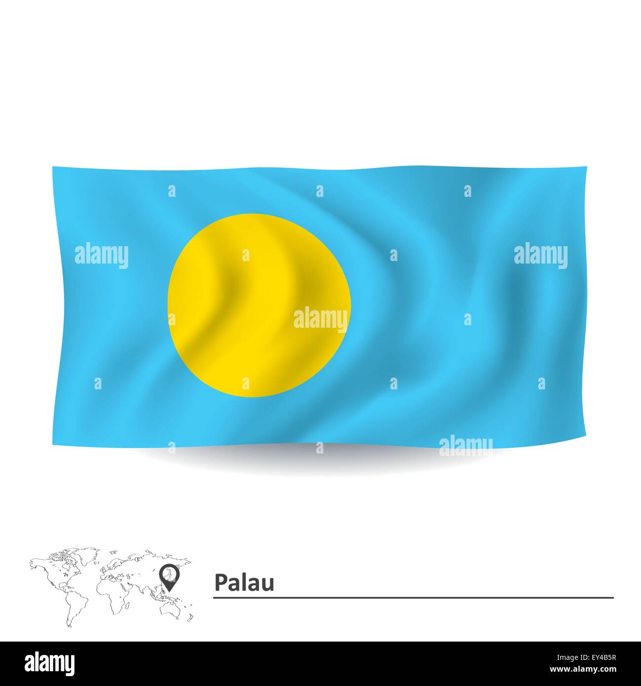 Flag of Palau - vector illustration Stock Vector Image & Art - Alamy