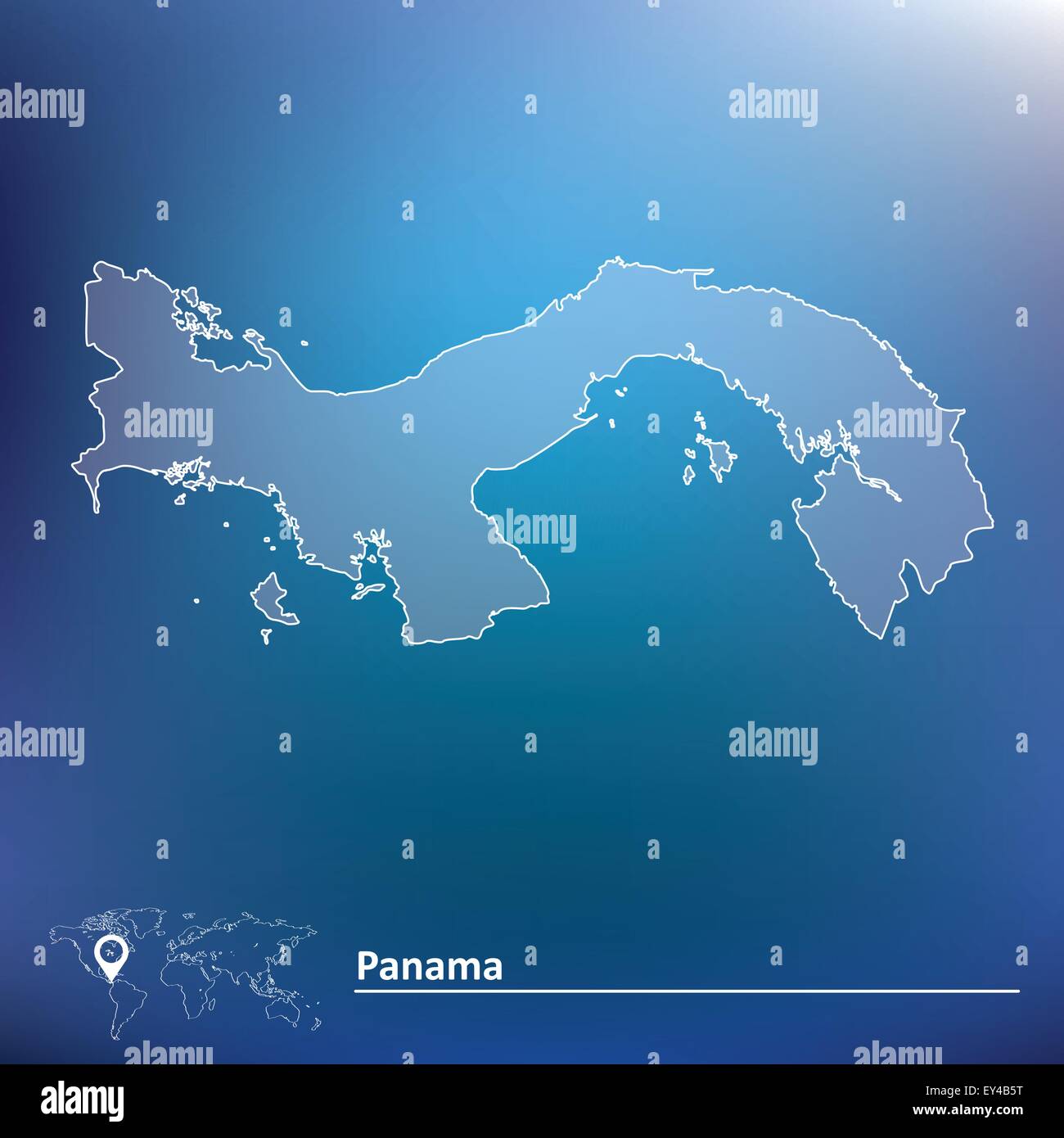 Map of Panama - vector illustration Stock Vector Image & Art - Alamy