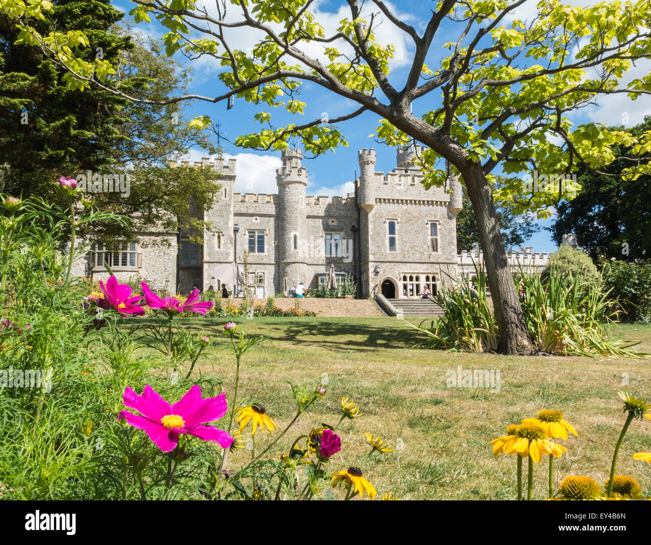 Whitstable, UK, 21st July 2015. Sunny weather in the pretty grounds of ...