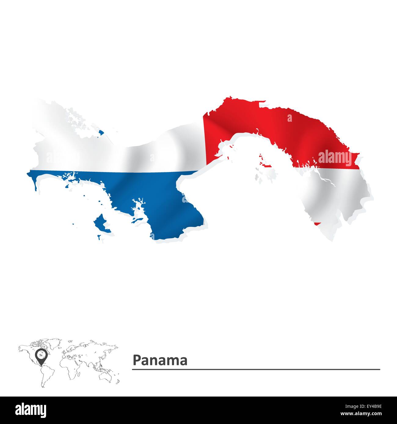 Flag map of panama hi-res stock photography and images - Alamy