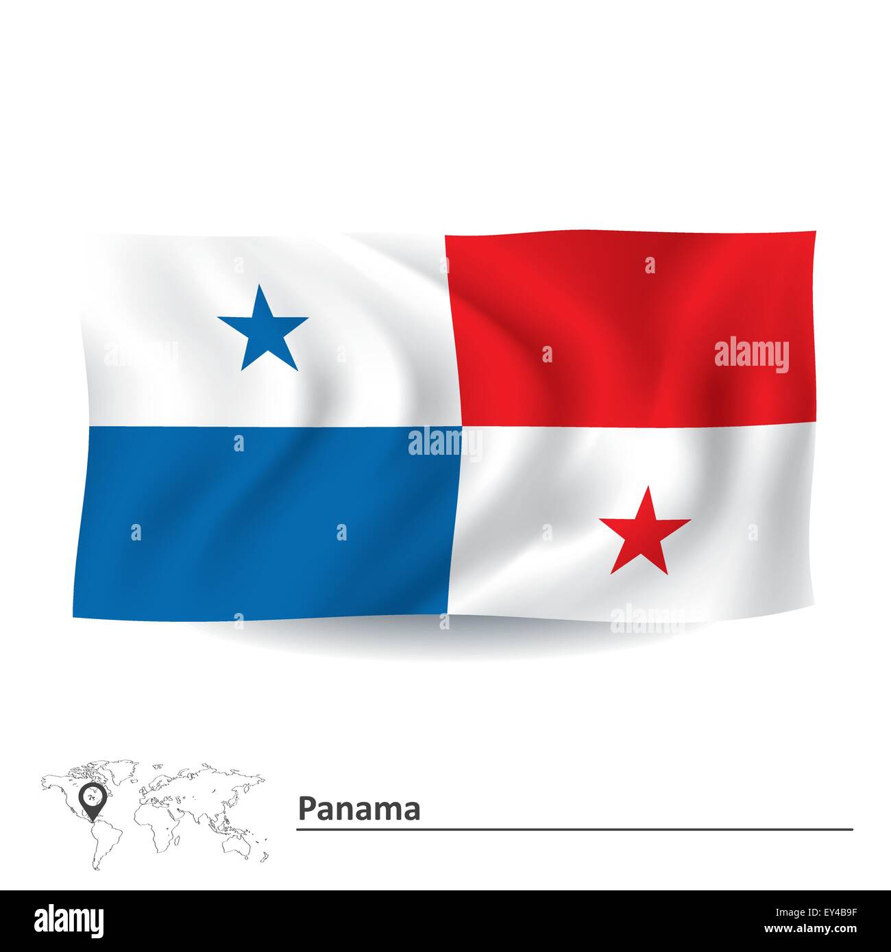 Flag of Panama - vector illustration Stock Vector Image & Art - Alamy