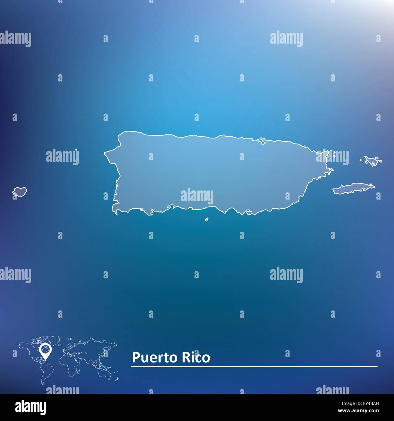 Map of Puerto Rico - vector illustration Stock Vector Image & Art - Alamy