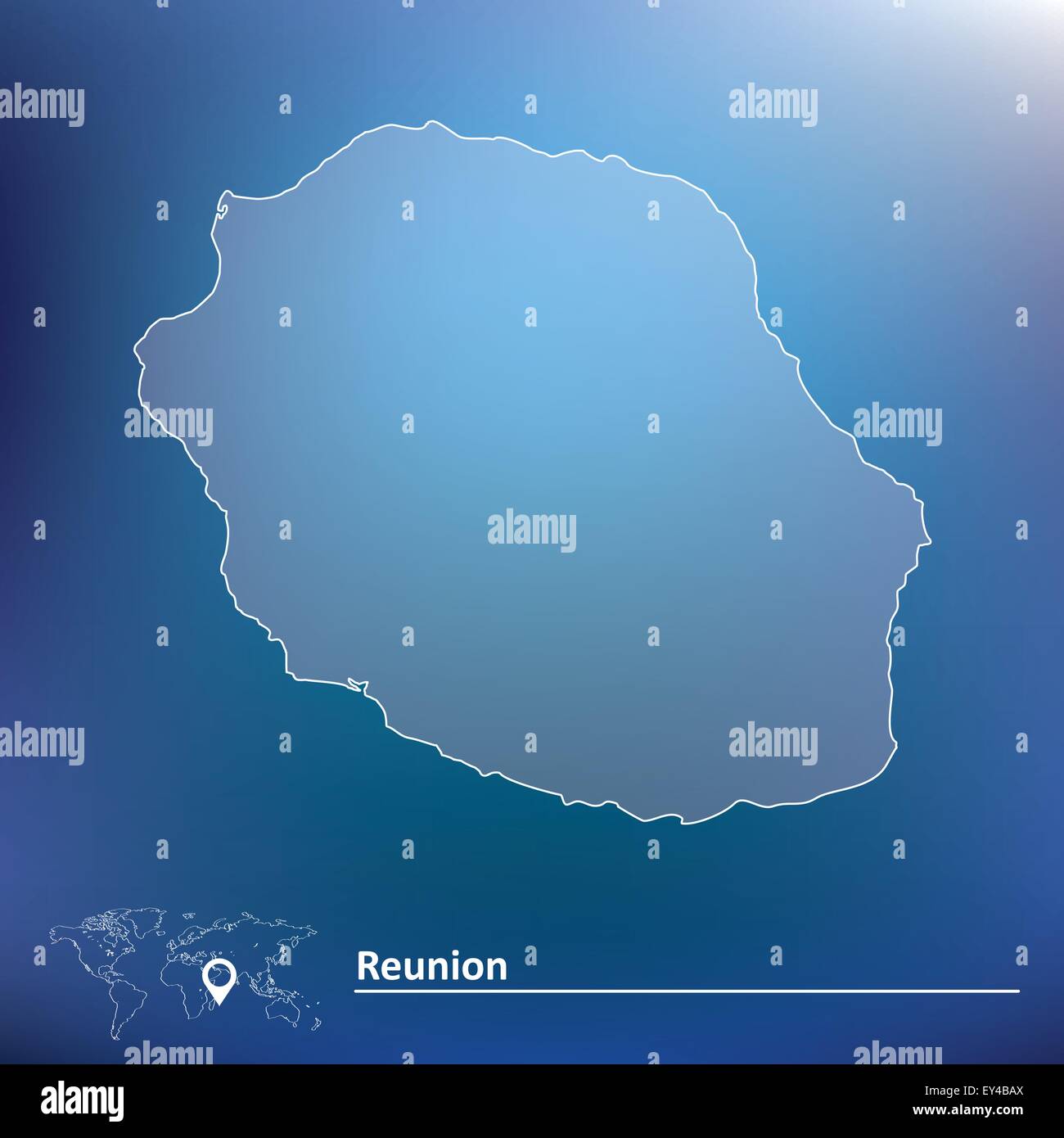 Map of Reunion - vector illustration Stock Vector Image & Art - Alamy