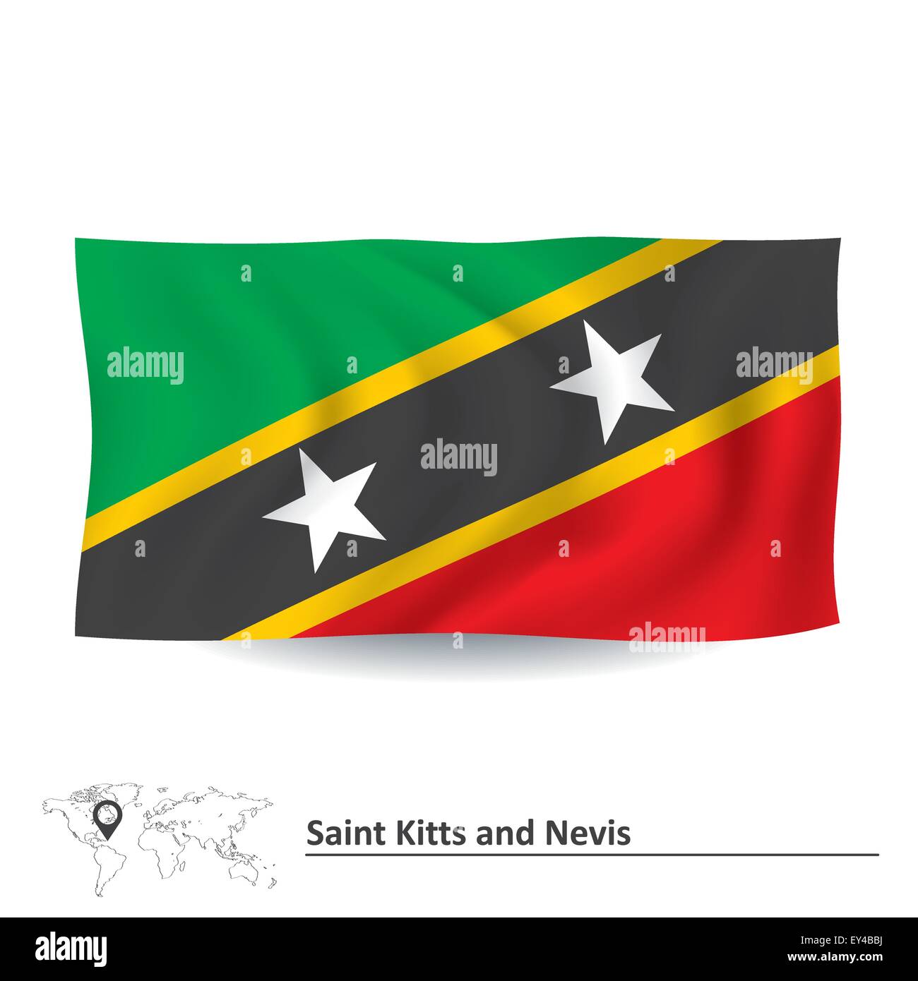Saint kitts and nevis map Stock Vector Images - Alamy