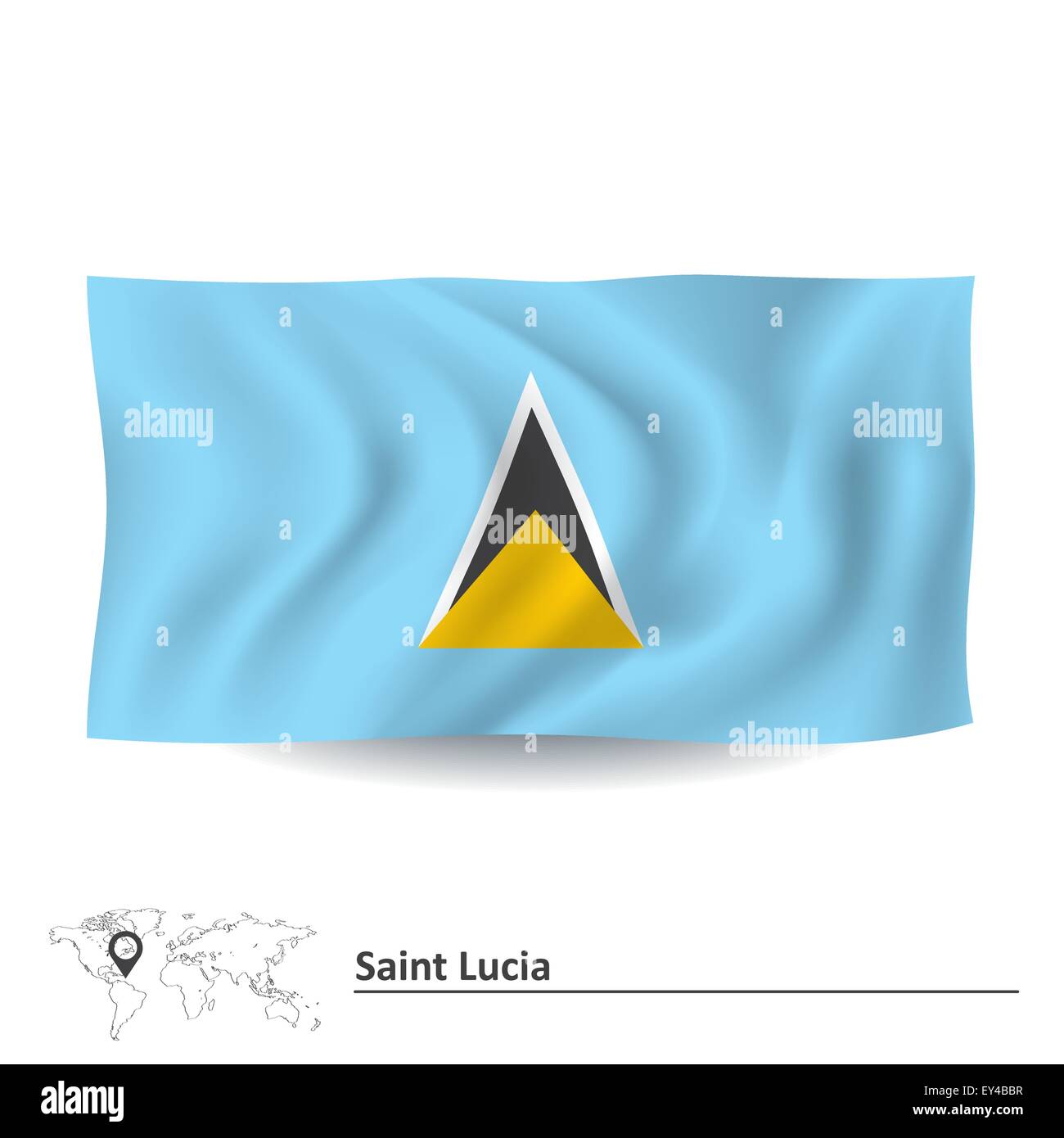 Flag of Saint Lucia - vector illustration Stock Vector Image & Art - Alamy