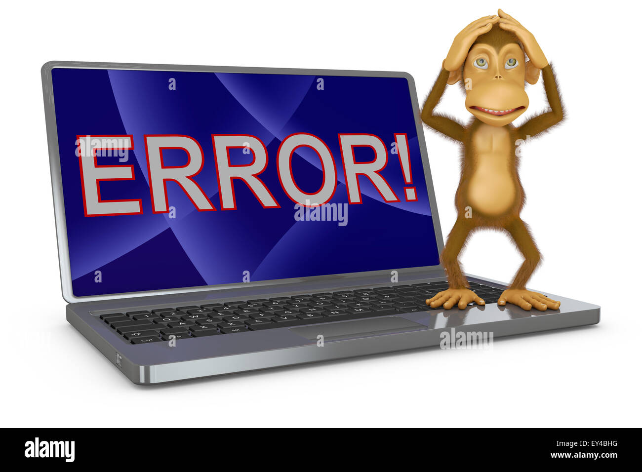 Monkey with laptop computer hi-res stock photography and images - Alamy