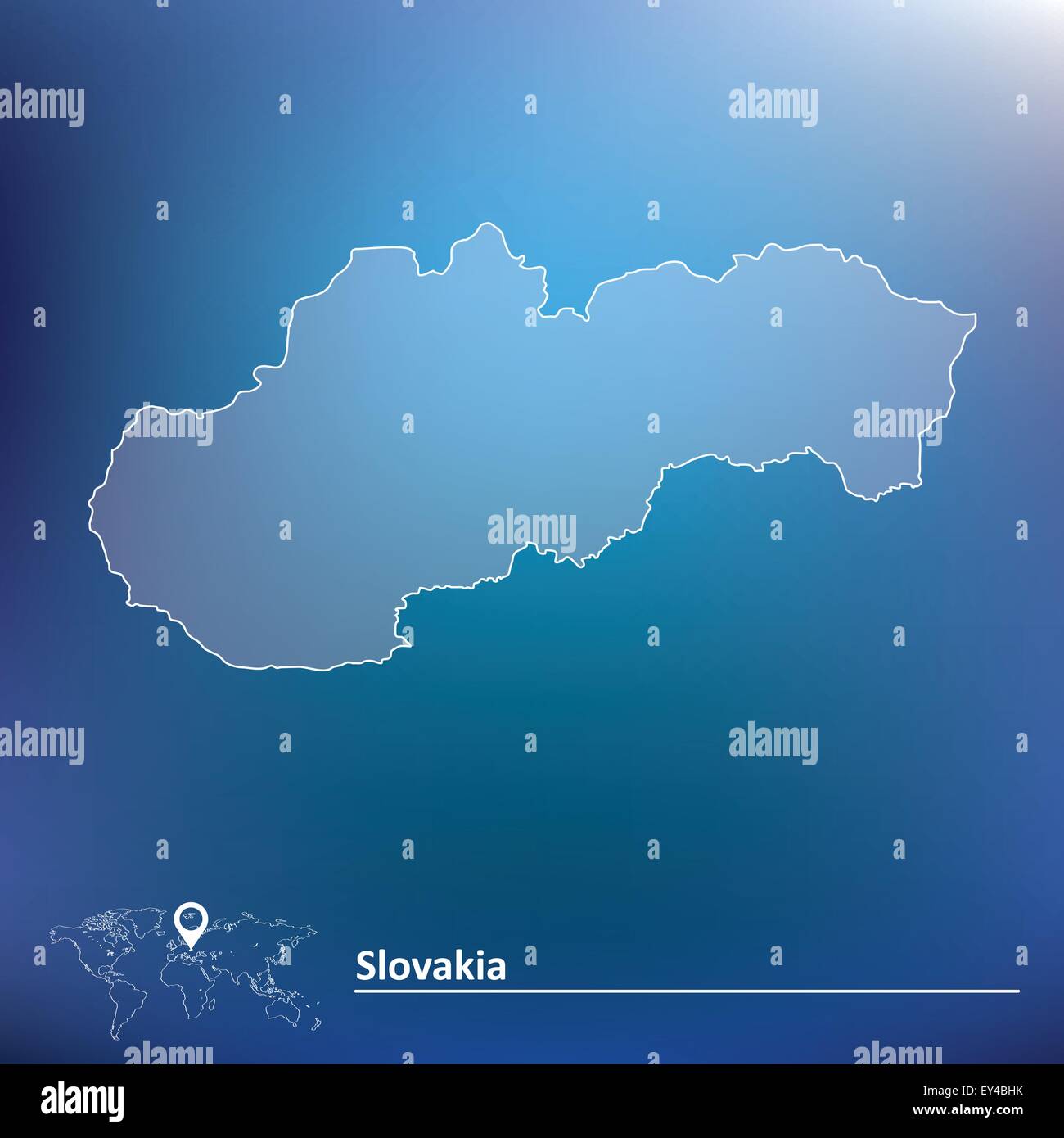 Country slovakia map Stock Vector Images - Alamy