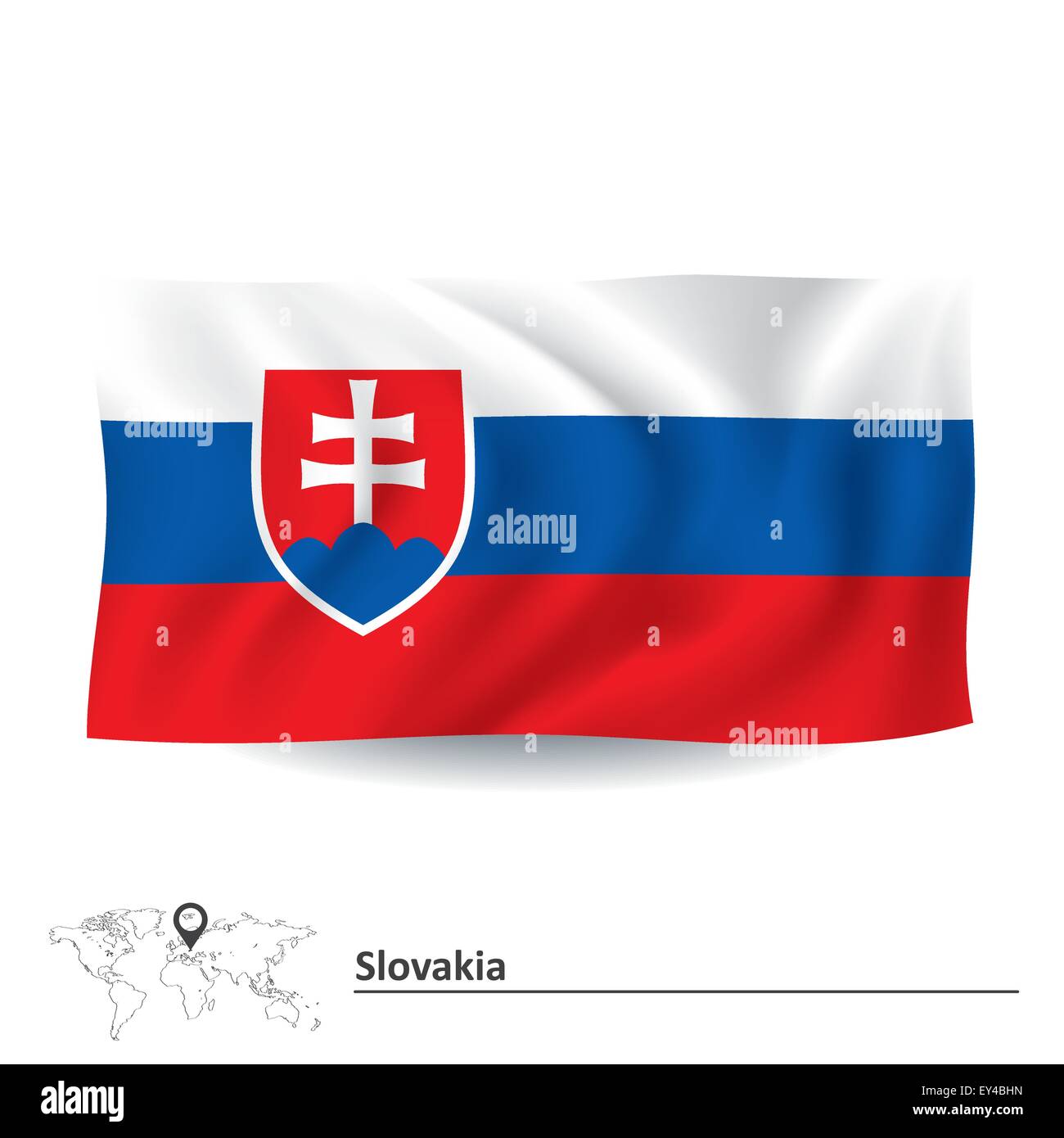 Flag of Slovakia - vector illustration Stock Vector Image & Art - Alamy