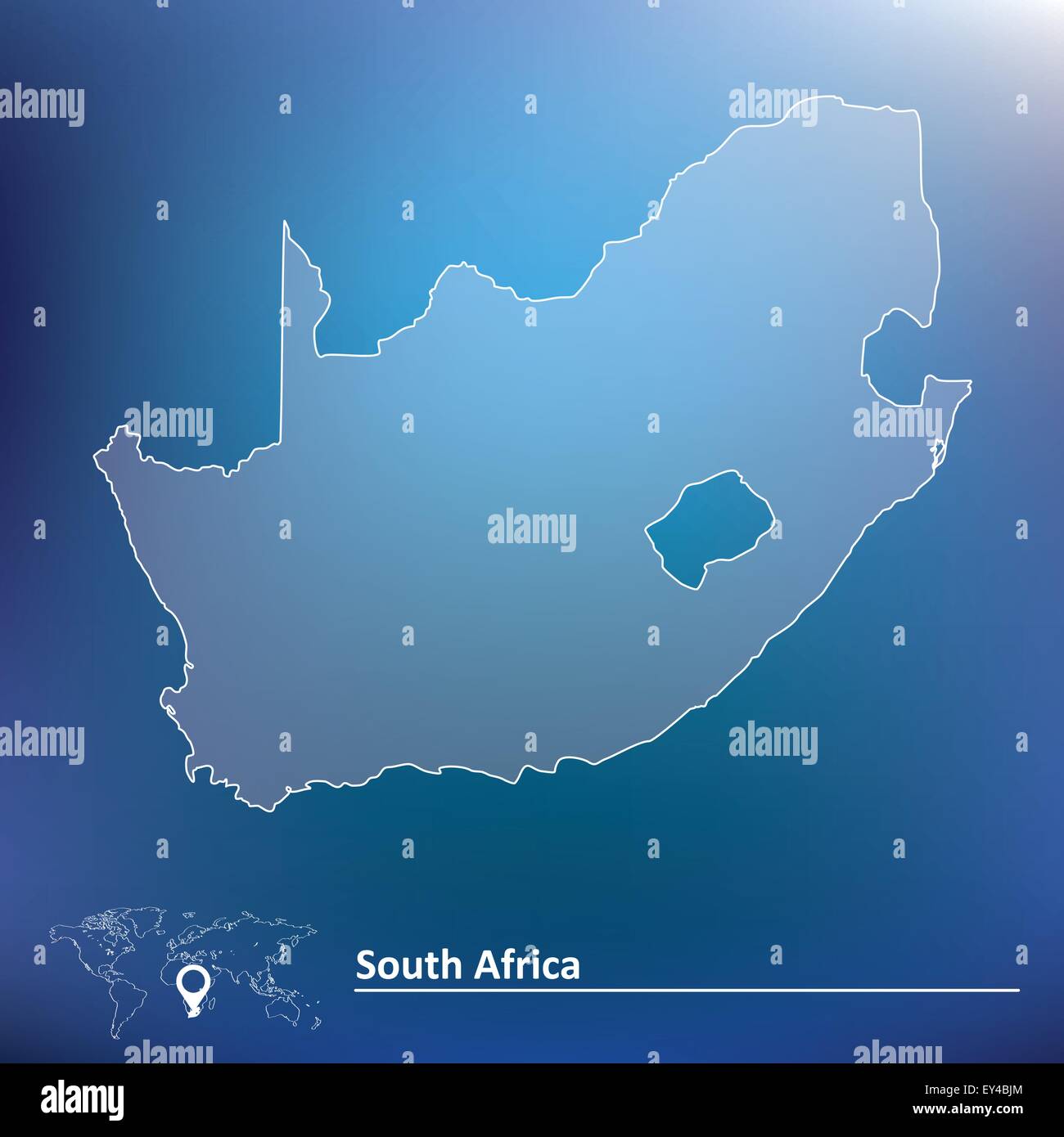Map of South Africa - vector illustration Stock Vector Image & Art - Alamy