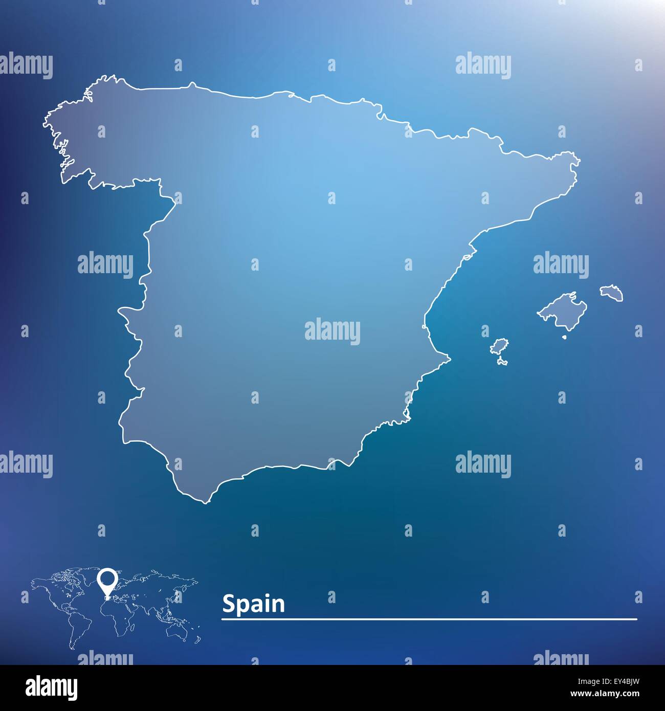 Map of Spain - vector illustration Stock Vector Image & Art - Alamy