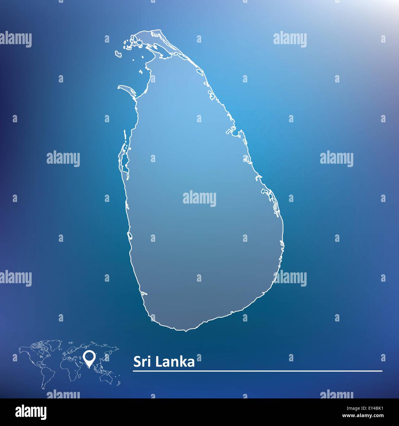 Map of Sri Lanka - vector illustration Stock Vector Image & Art - Alamy