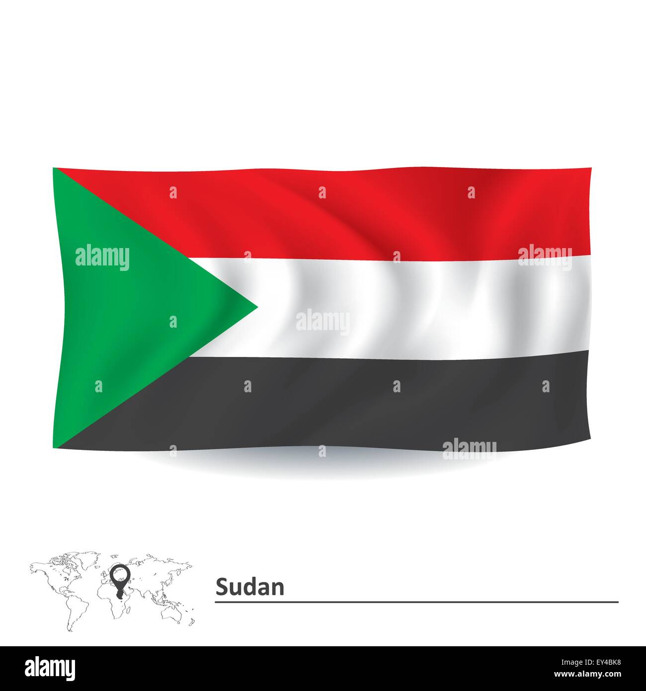 Flag of Sudan - vector illustration Stock Vector Image & Art - Alamy