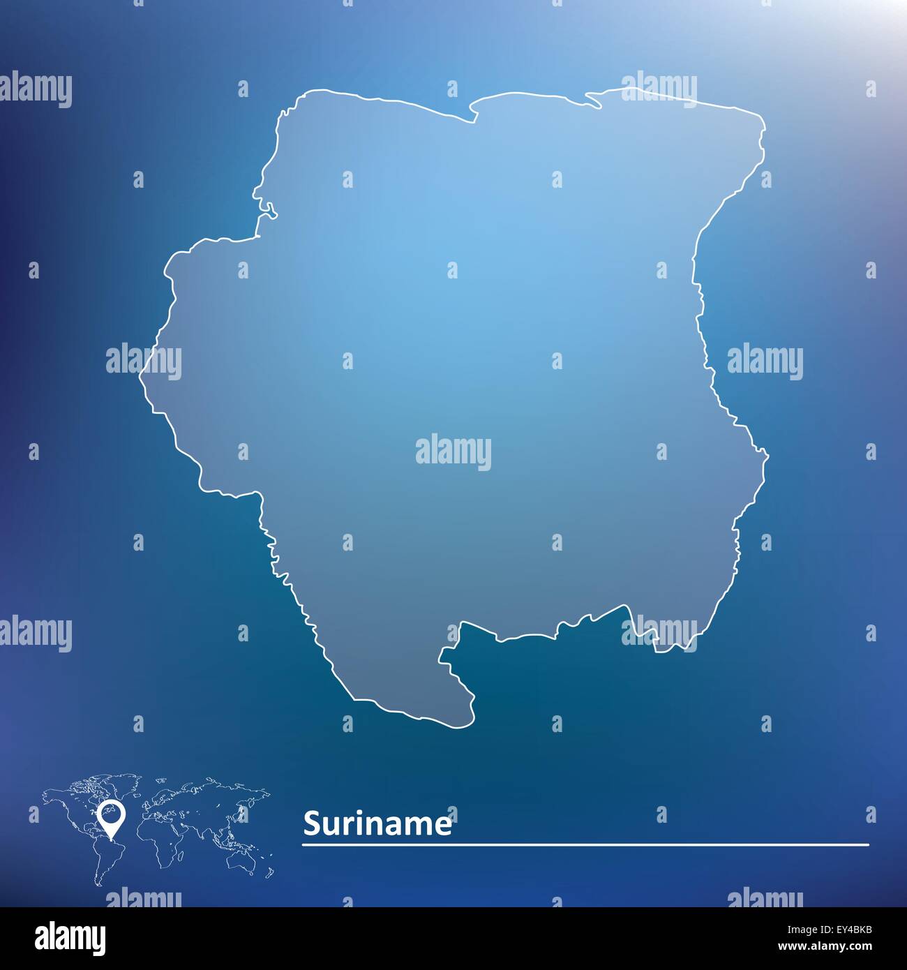 Suriname vector map hi-res stock photography and images - Alamy