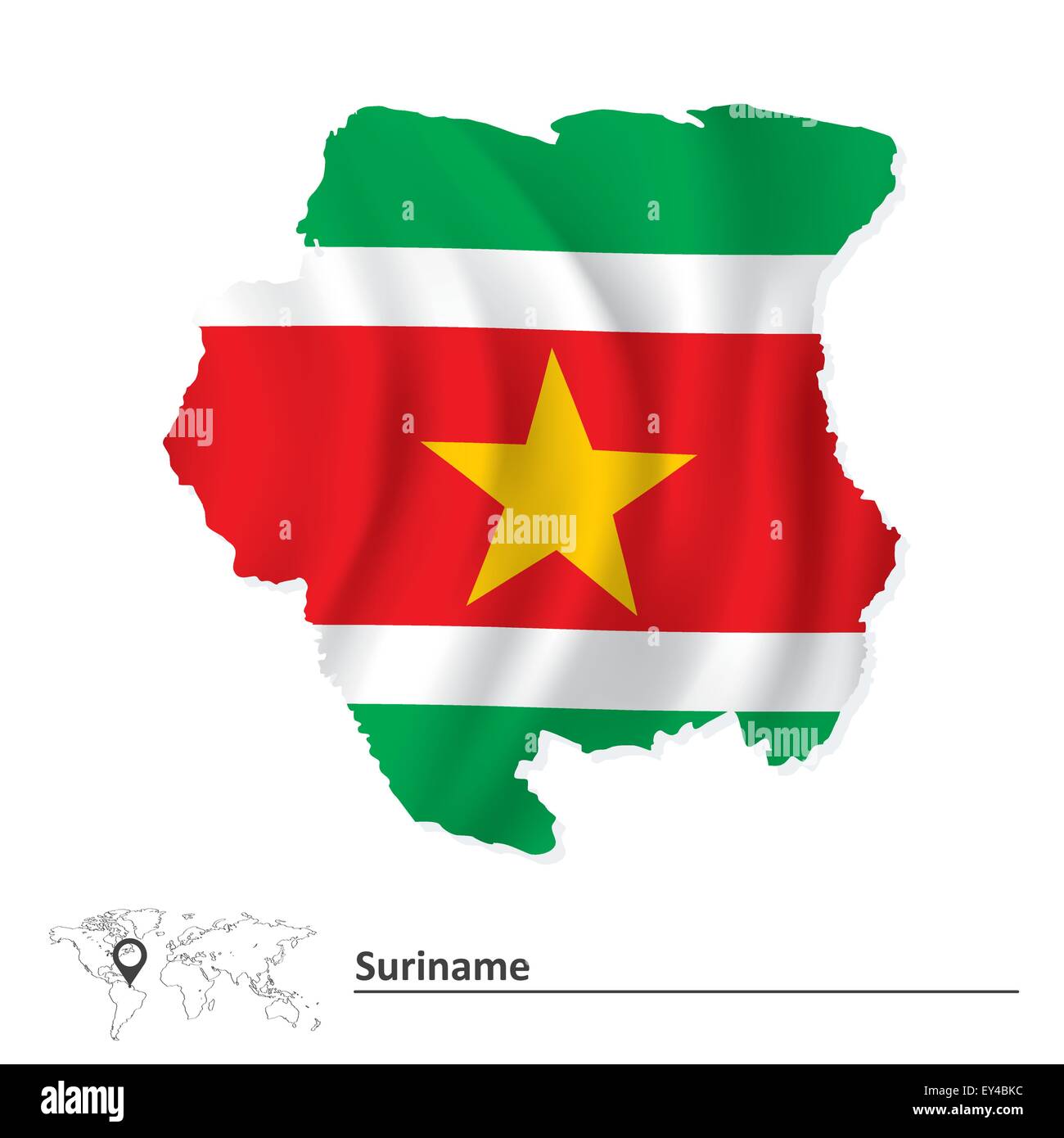 Suriname vector map hi-res stock photography and images - Alamy