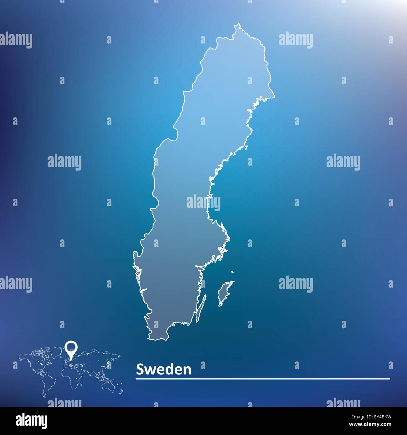 Map of Sweden - vector illustration Stock Vector Image & Art - Alamy