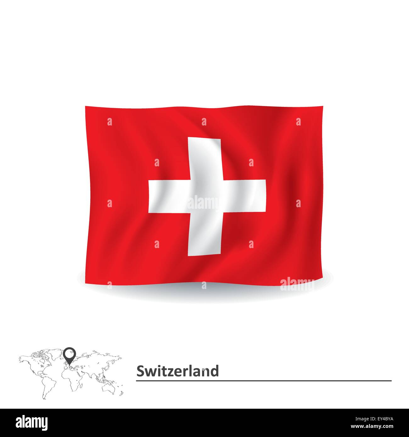 Flag of switzerland vector hi-res stock photography and images - Alamy