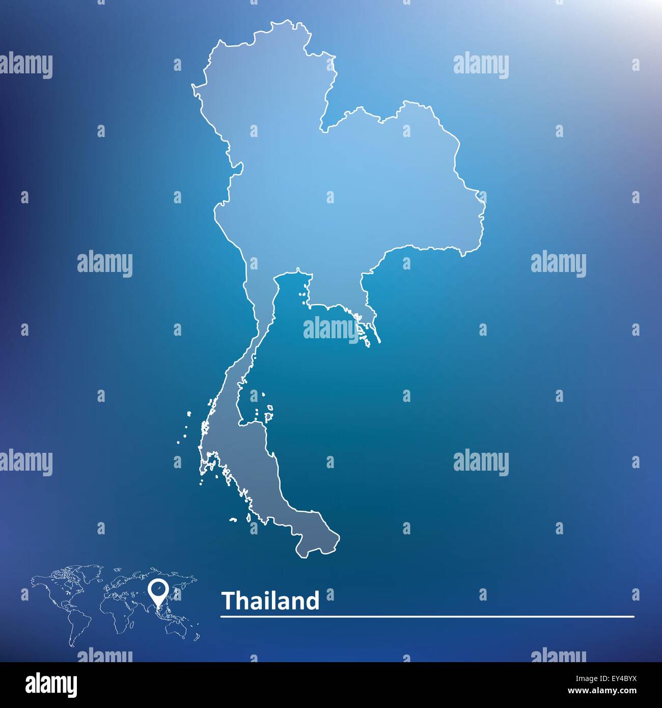 Map of Thailand - vector illustration Stock Vector Image & Art - Alamy