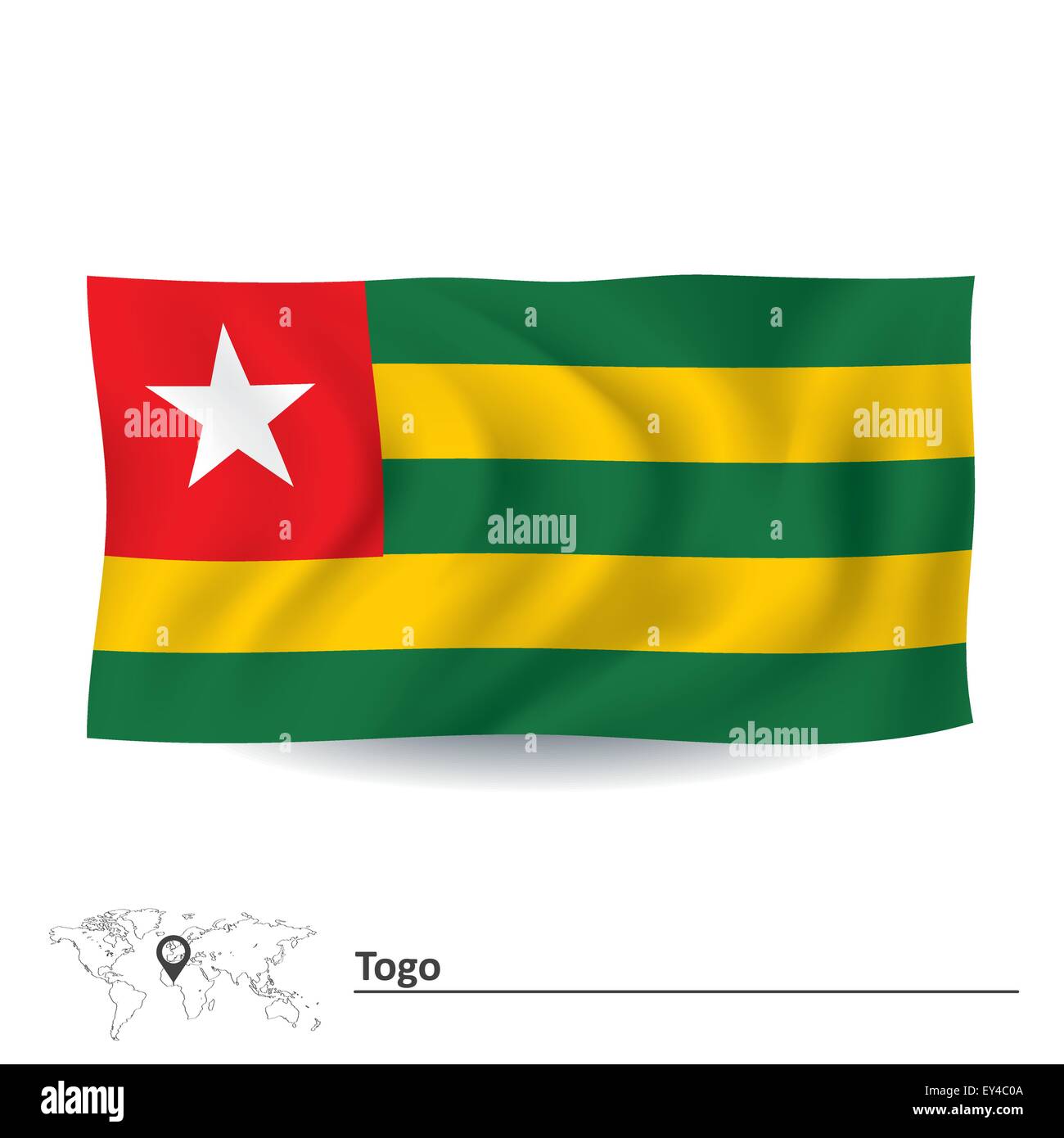 Flag map of togo Stock Vector Images - Alamy