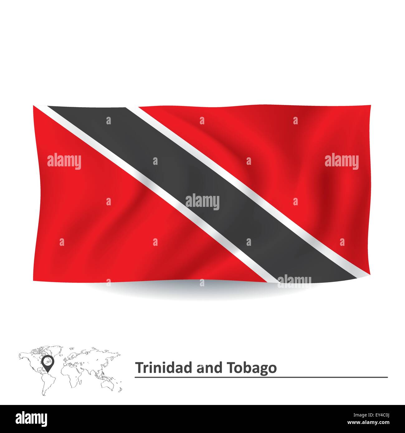 Flag of Trinidad and Tobago - vector illustration Stock Vector Image & Art - Alamy